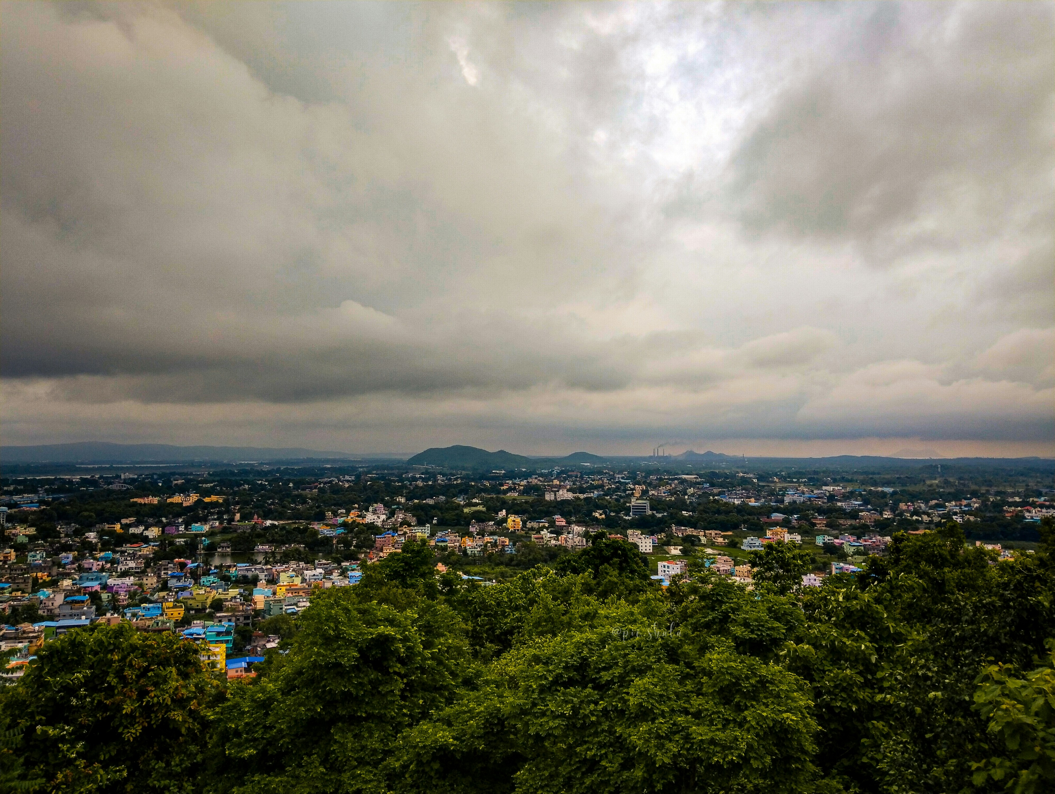 A view of a city from the top of a hill photo – Free Sambalpur Image on ...