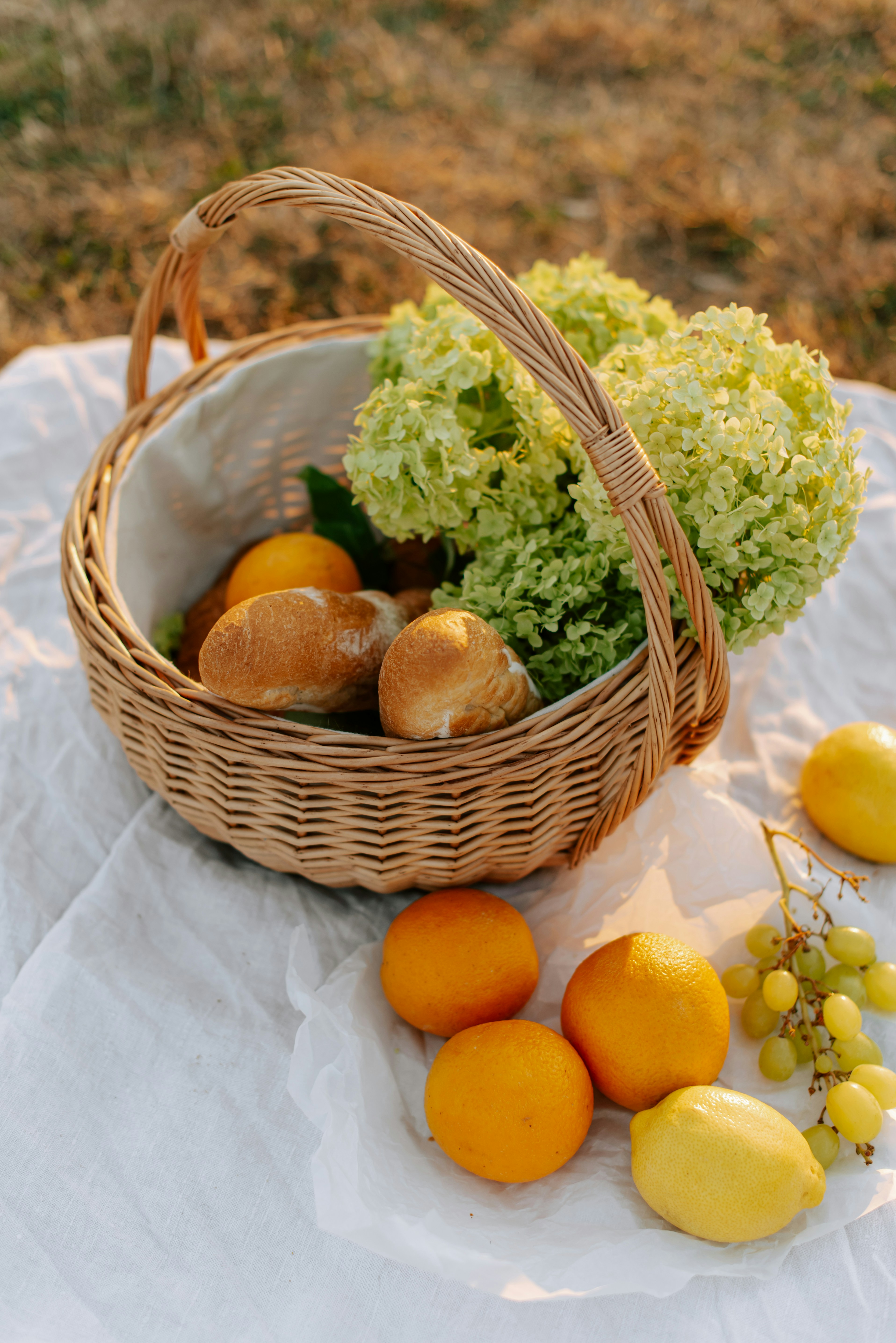 A wicker basket filled with fruit and vegetables photo – Free Food ...
