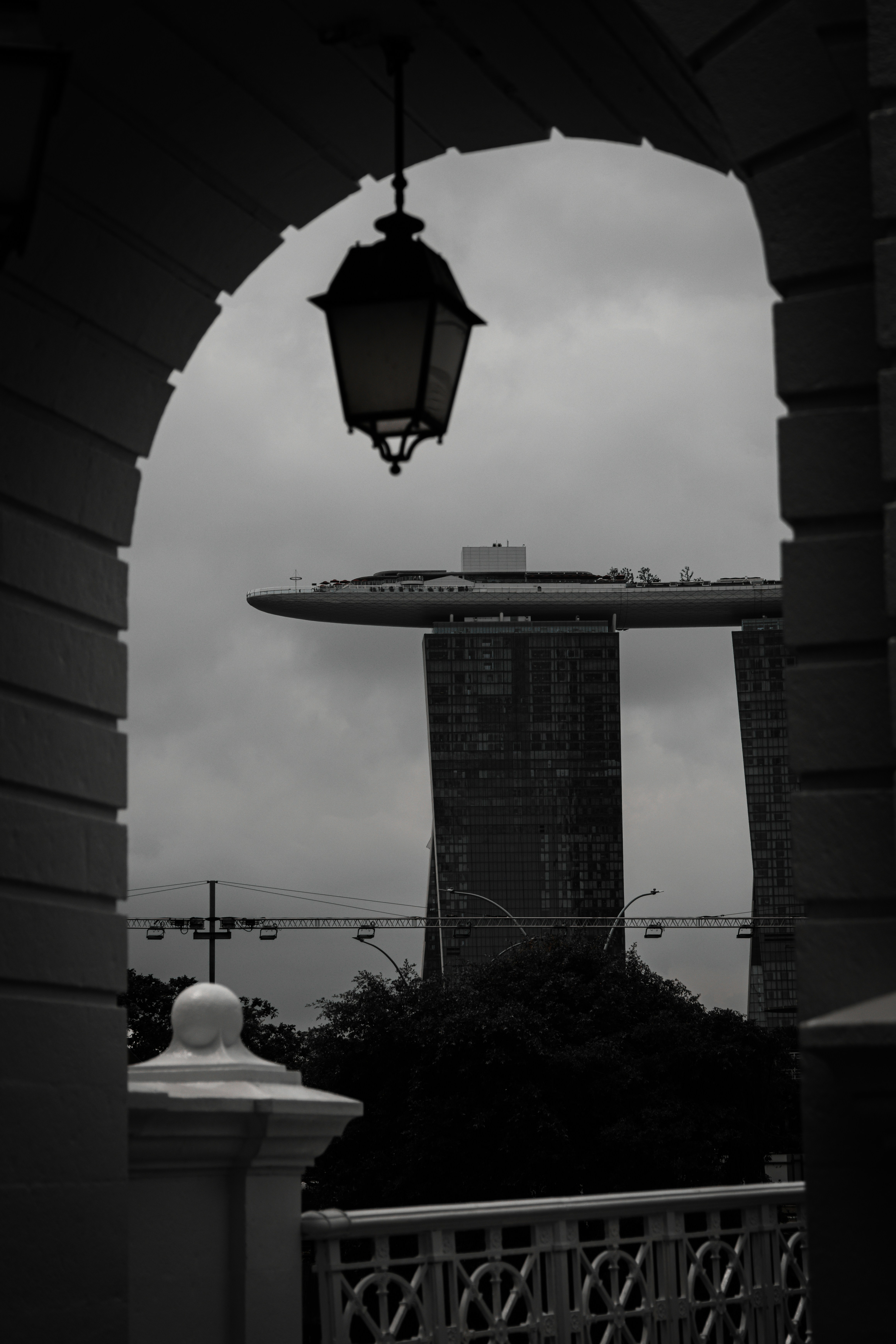 A black and white photo of a street light photo – Free Grey Image on ...