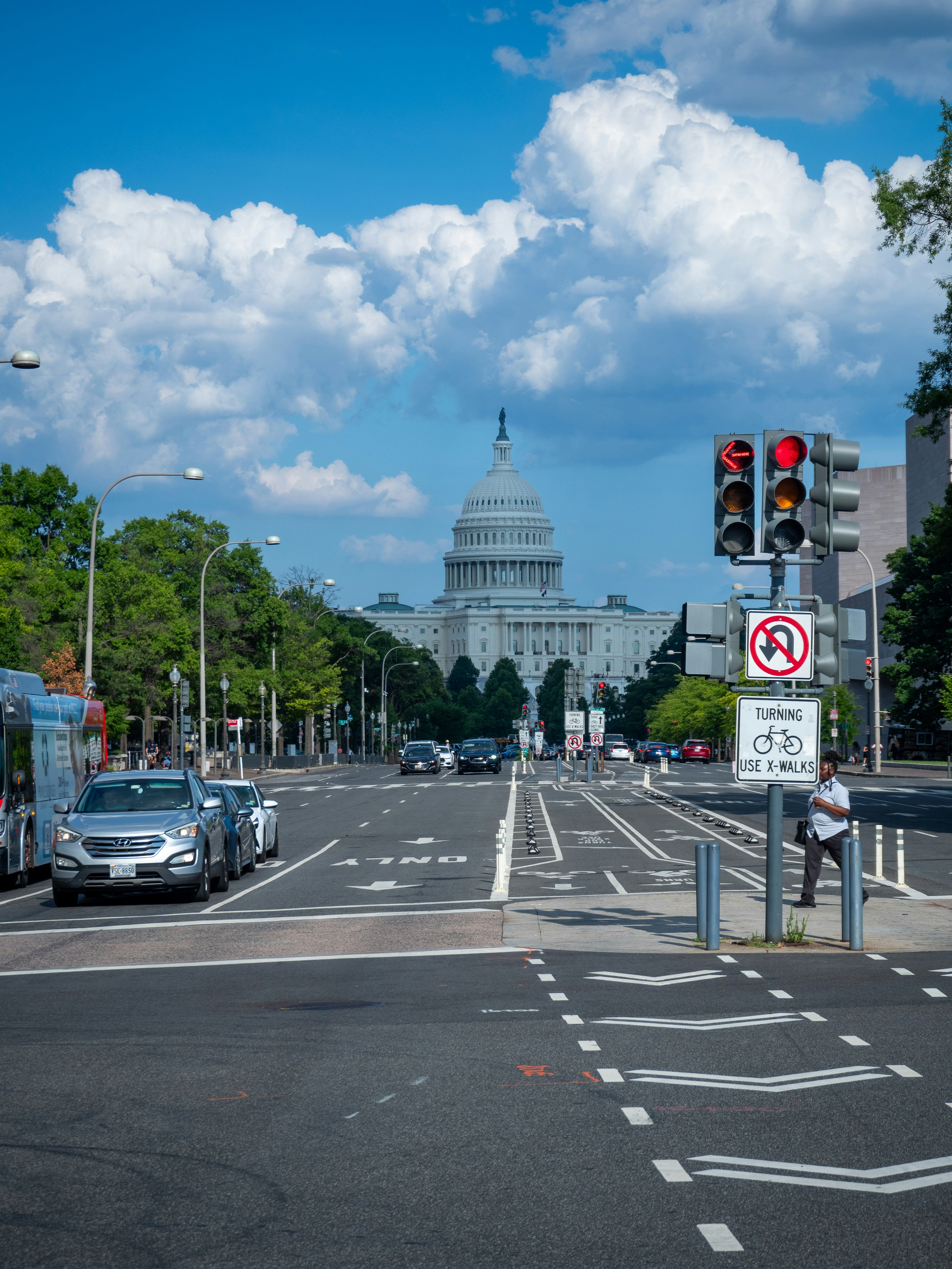 Capitol Dome Framed by a Washington Street Corridor