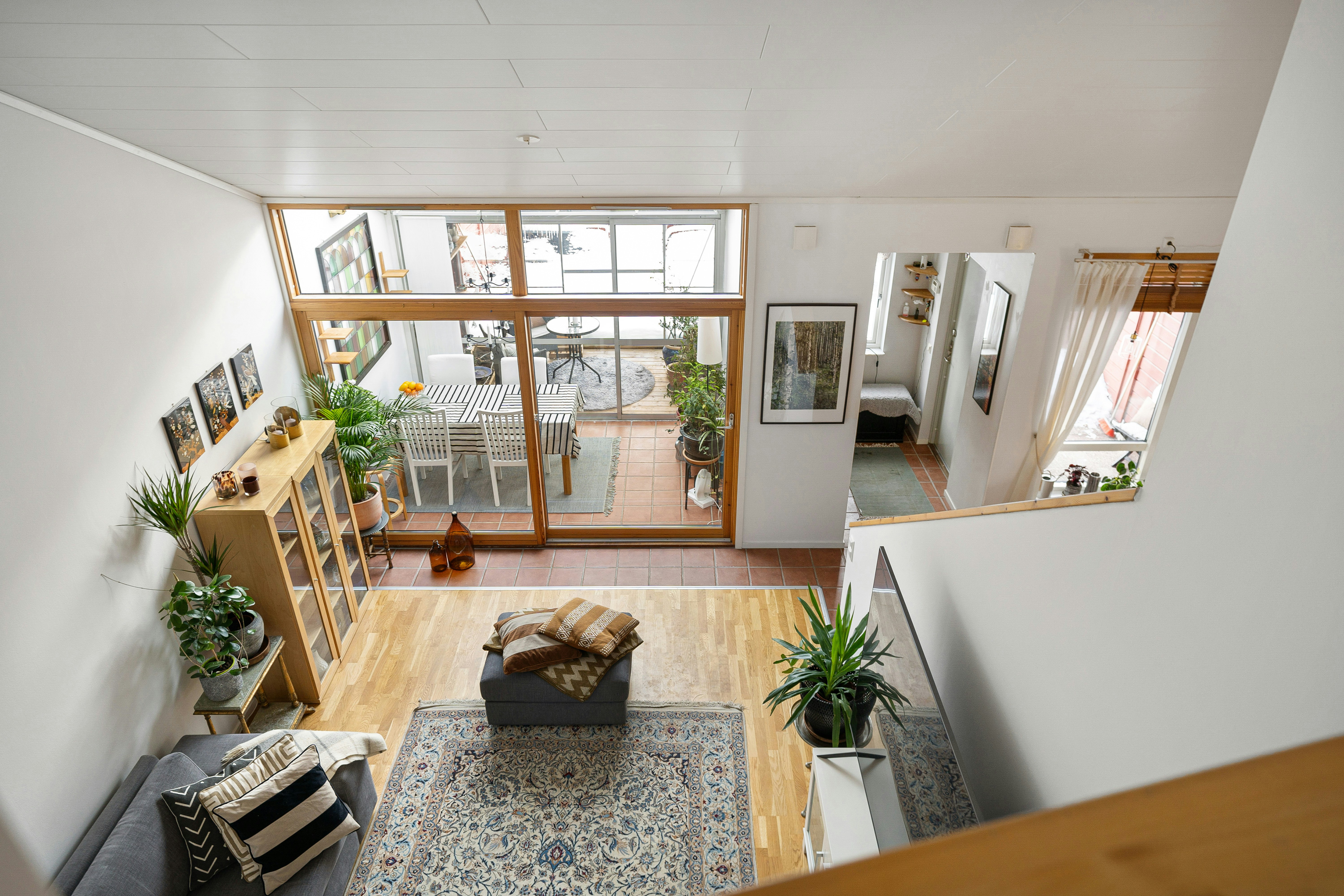 A view of a living room from above photo – Free Interior design Image ...