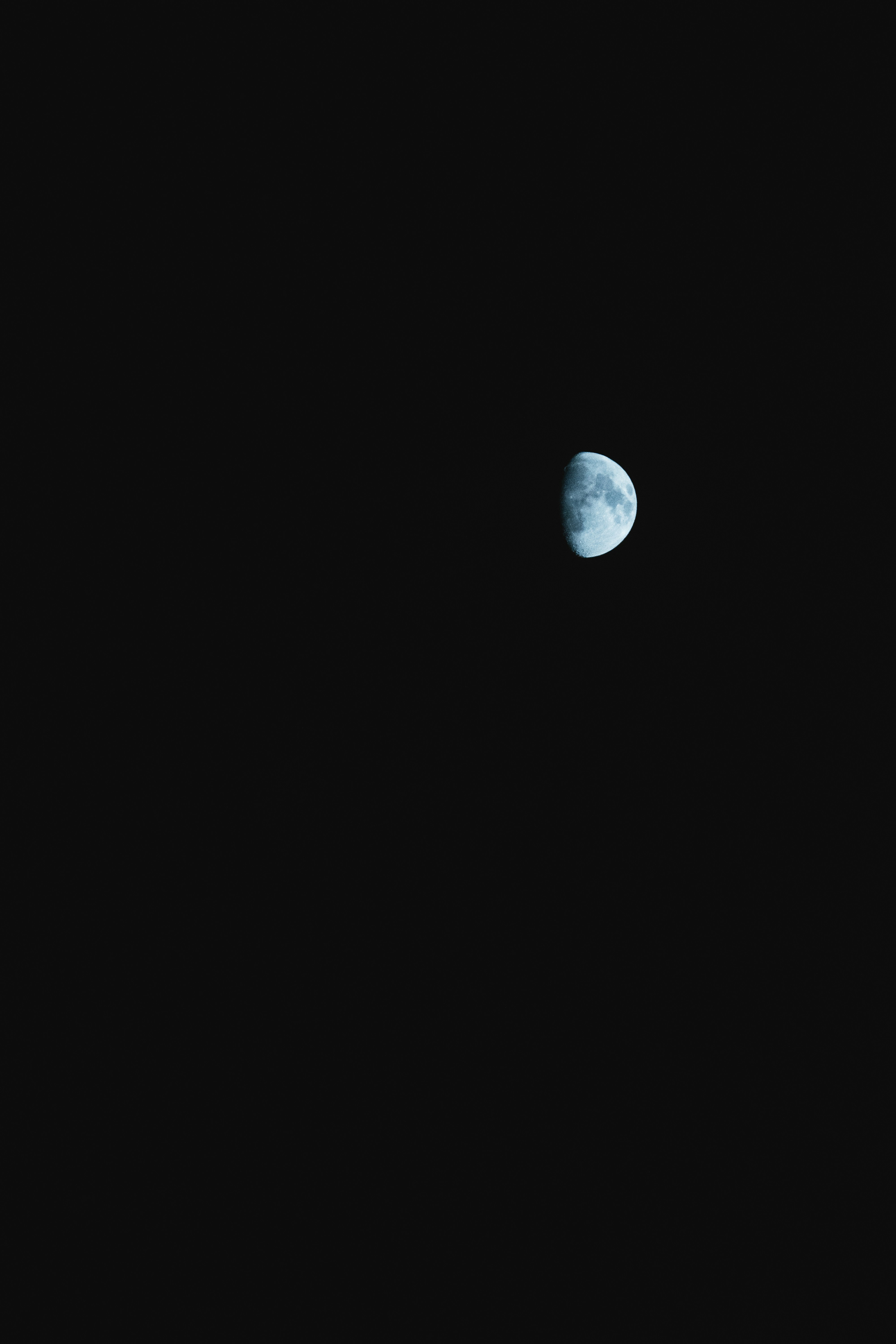 Lone Crescent in a Velvet Night