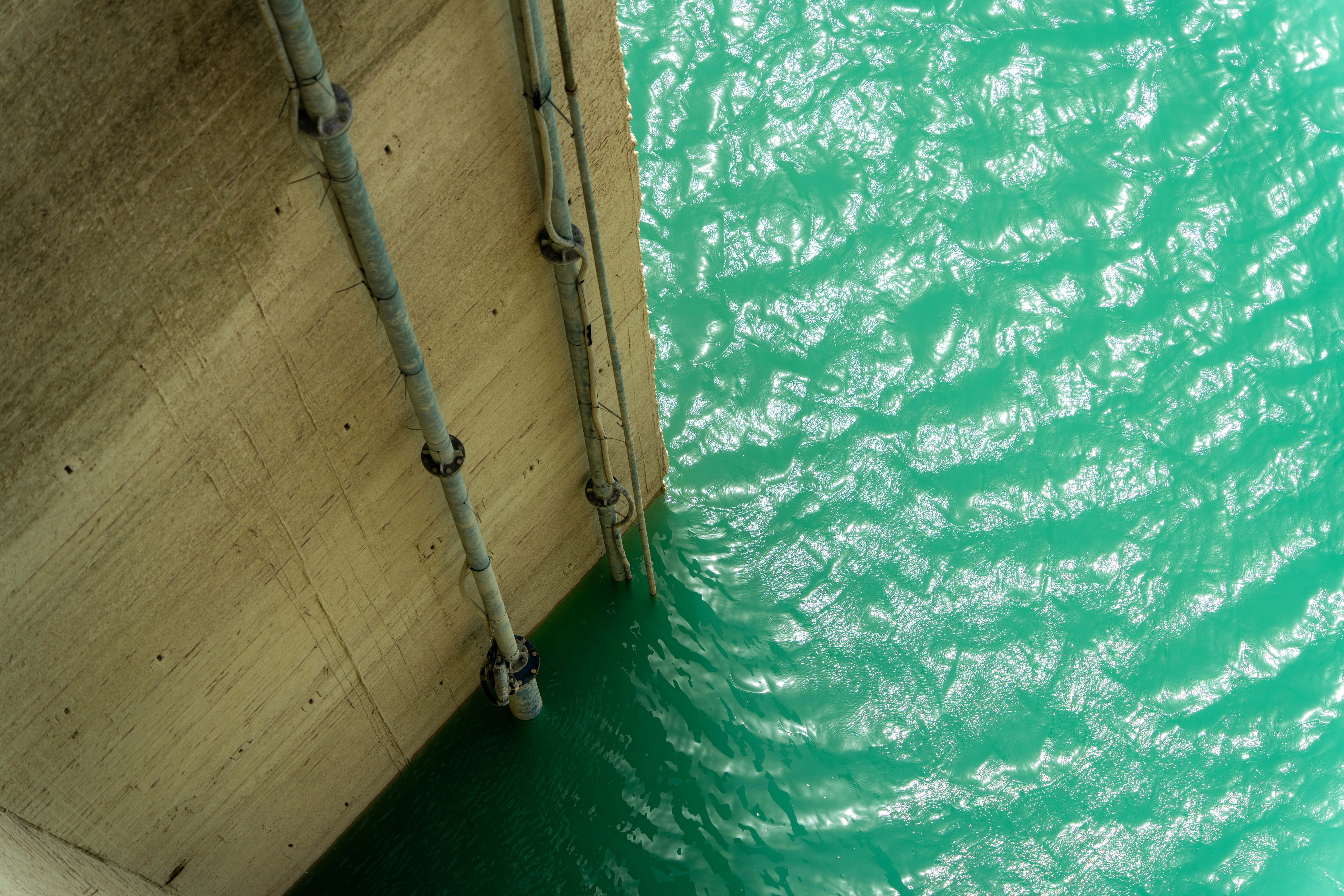 Concrete Edge Meeting Turquoise Tide