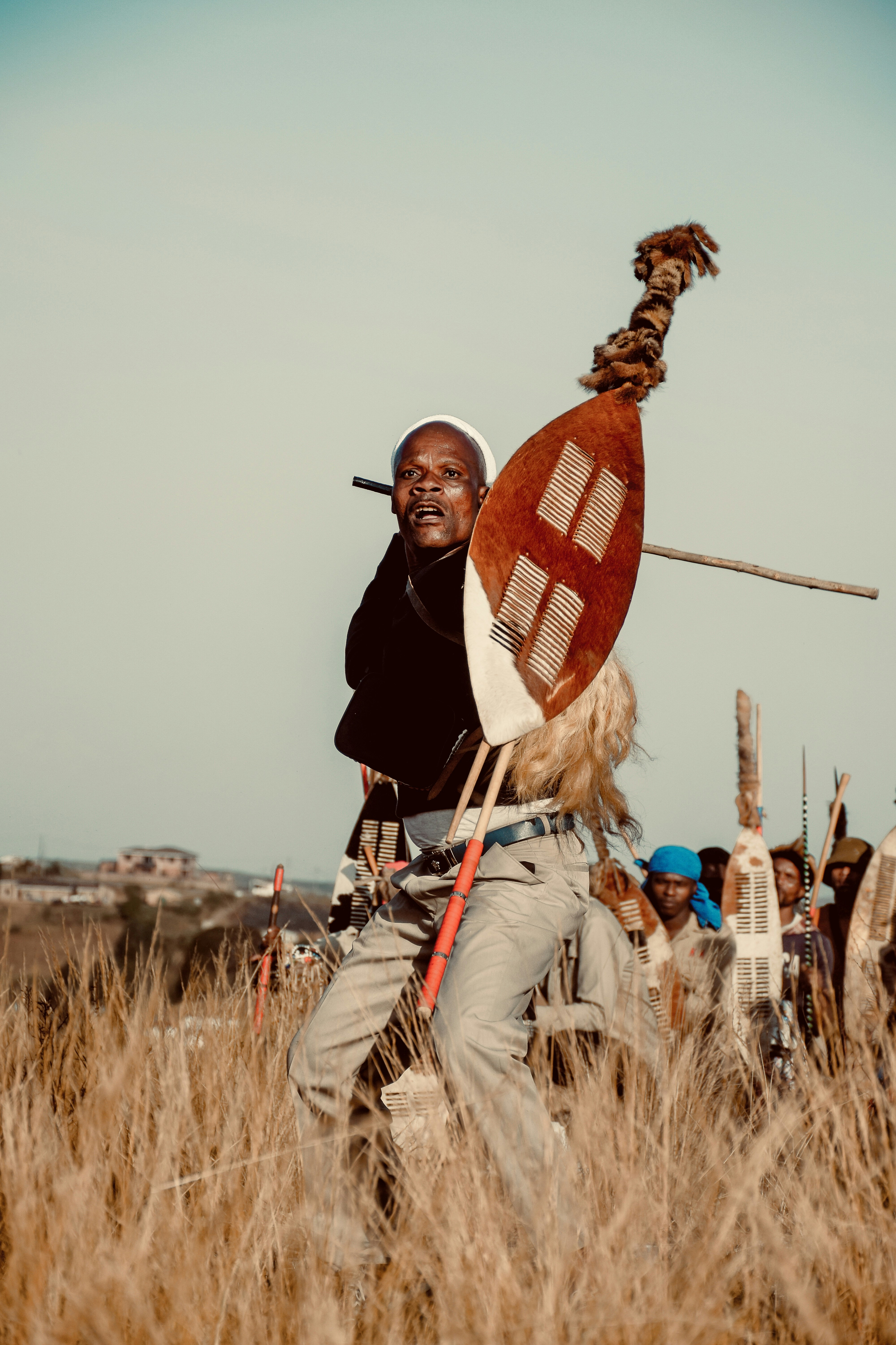 Shieldbearer on the Wind-Quiet Field: A Warrior's Leap