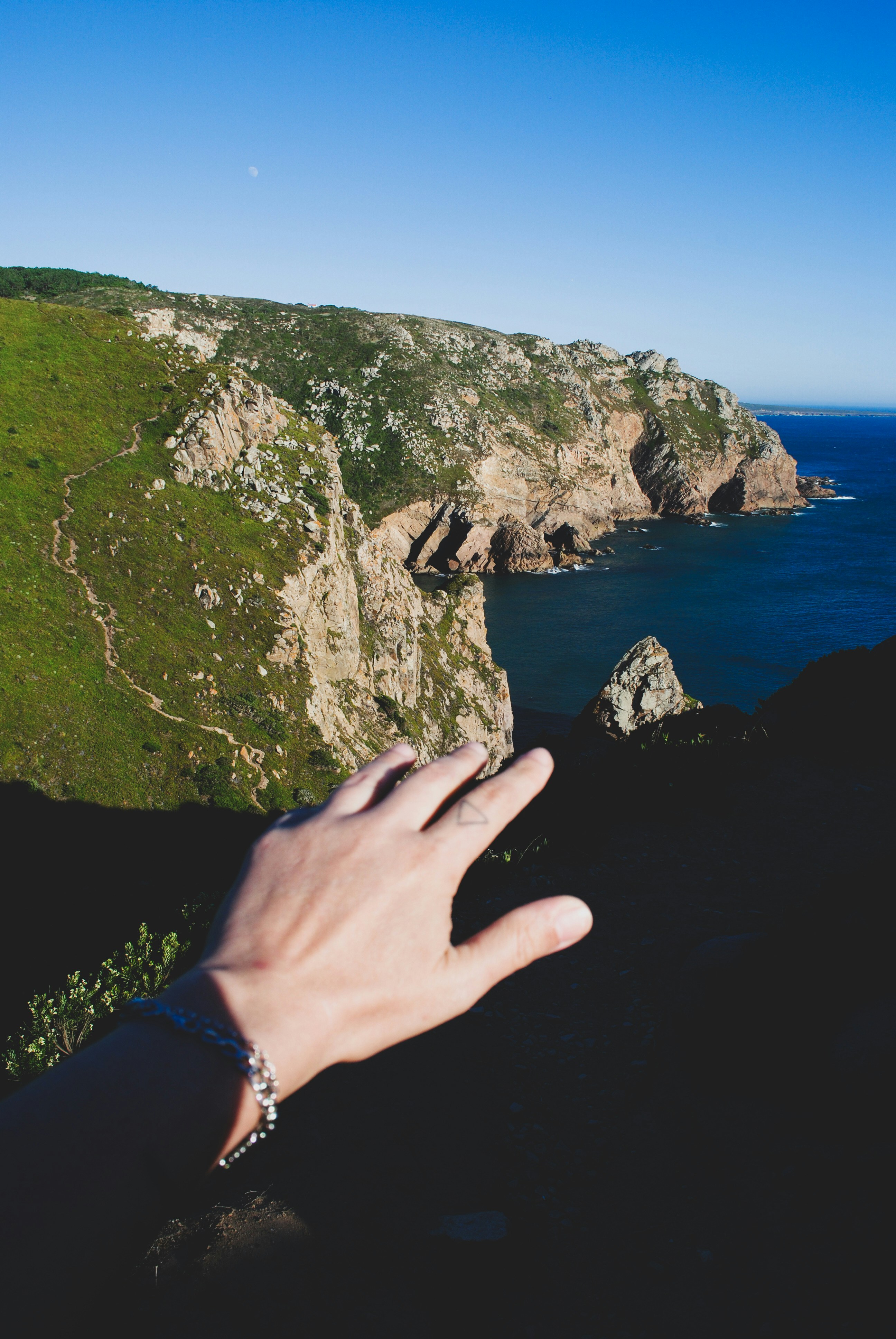 Hand on the Edge: A Gaze Toward the Cliffs