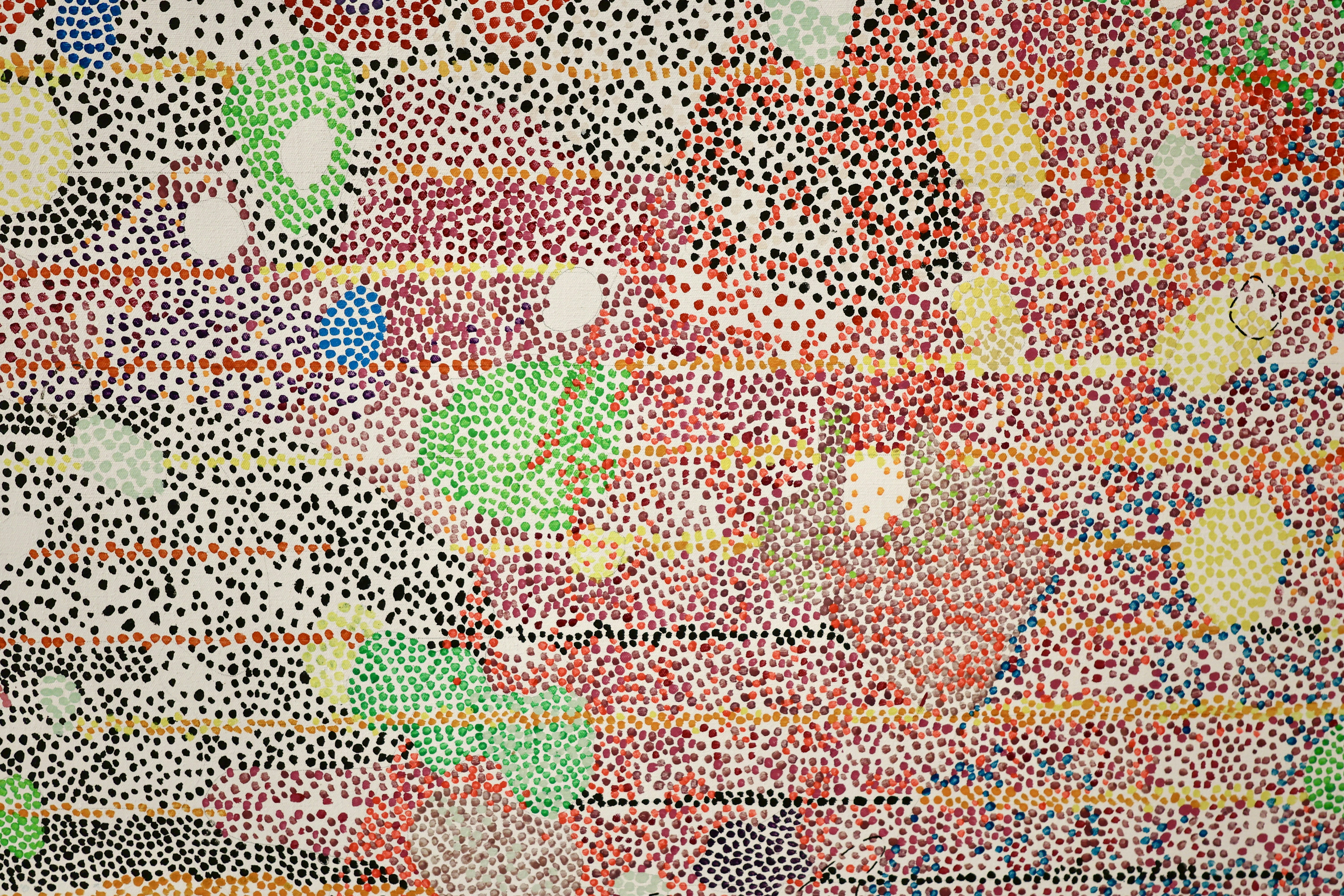 A very colorful wall with a lot of dots on it photo – Free Dots Image ...