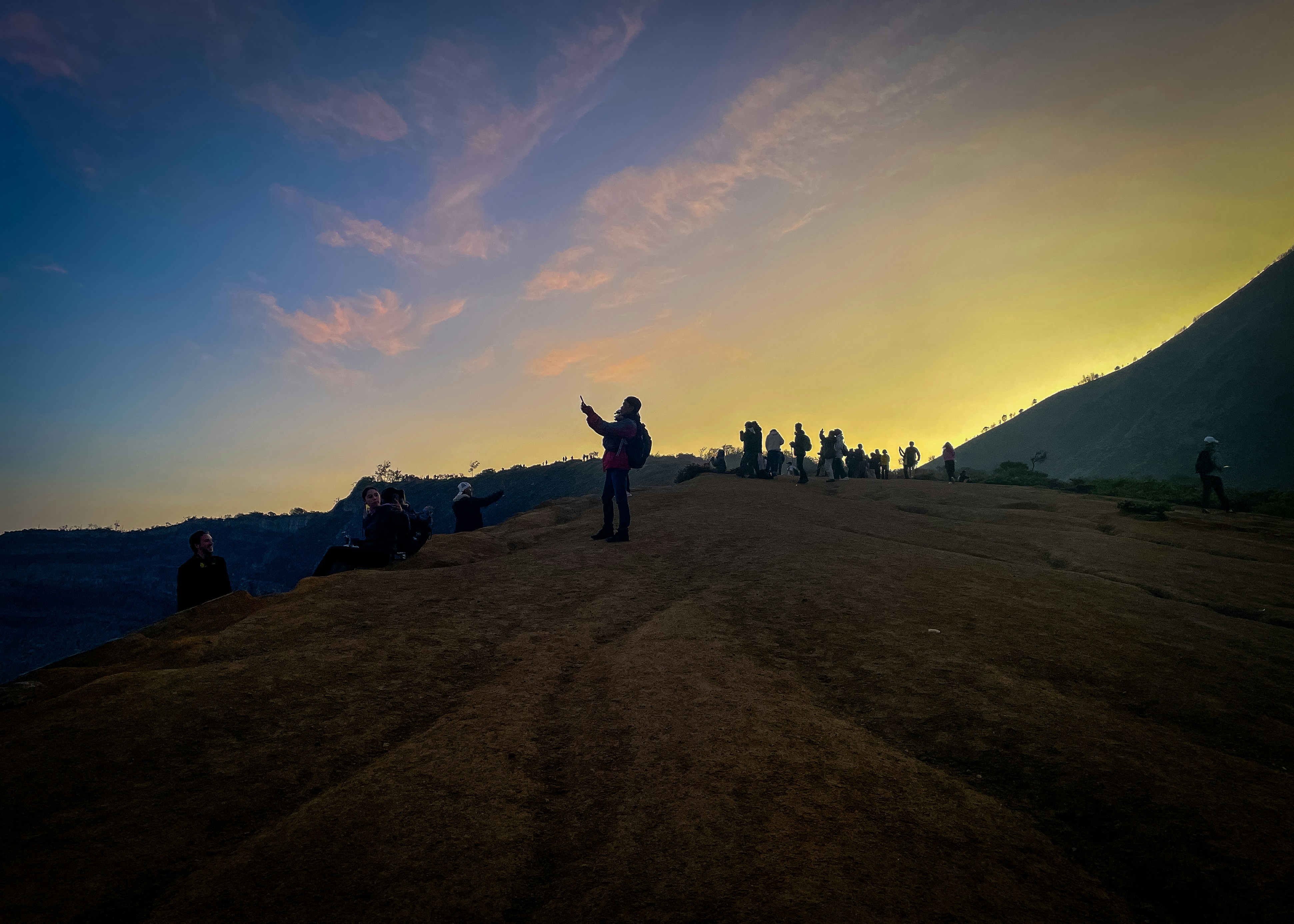 Dawn Silhouettes at Ijen Crater