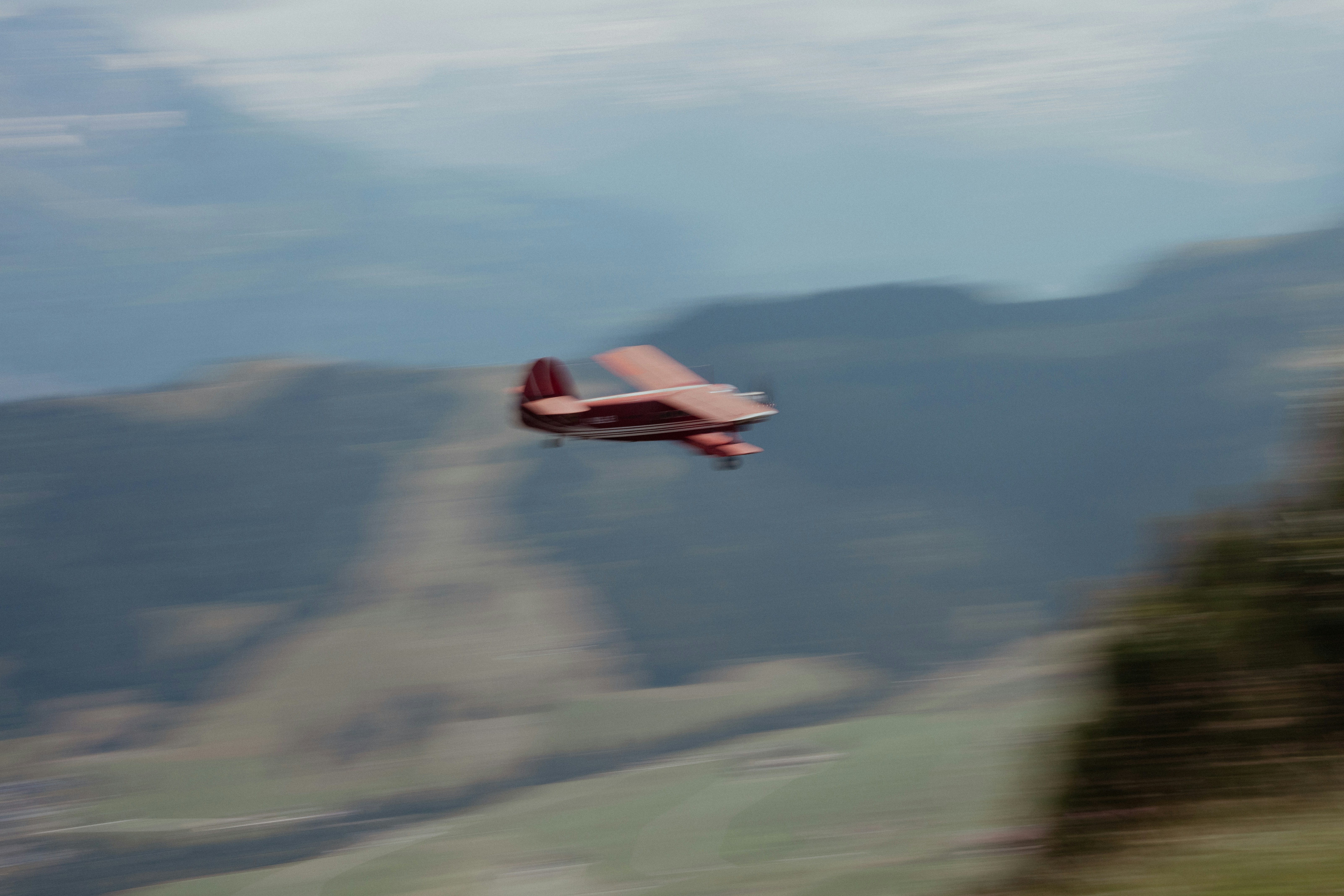 Red Vintage Airplane