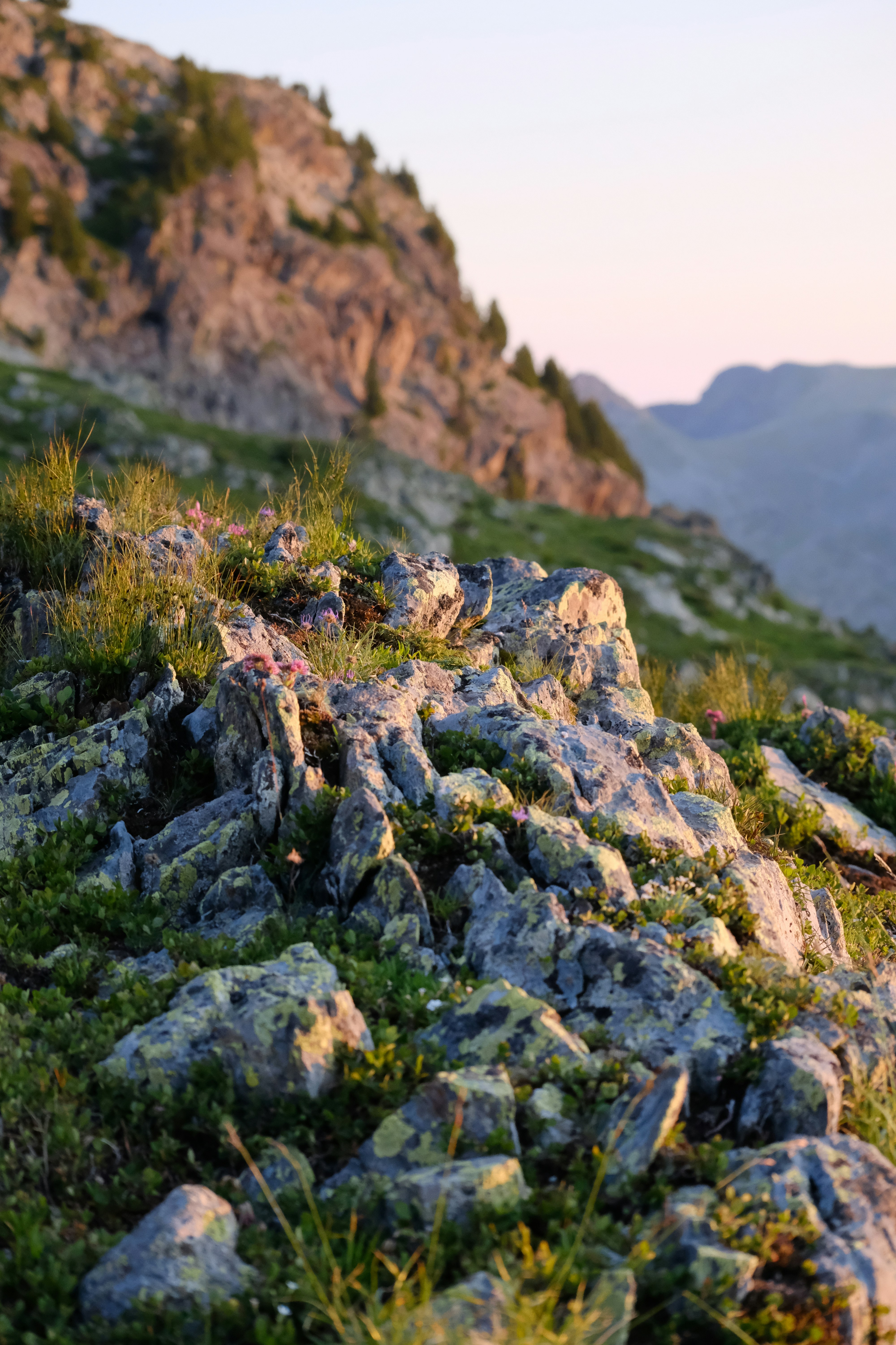 A rocky hillside covered in grass and rocks photo – Free Chamrousse ...