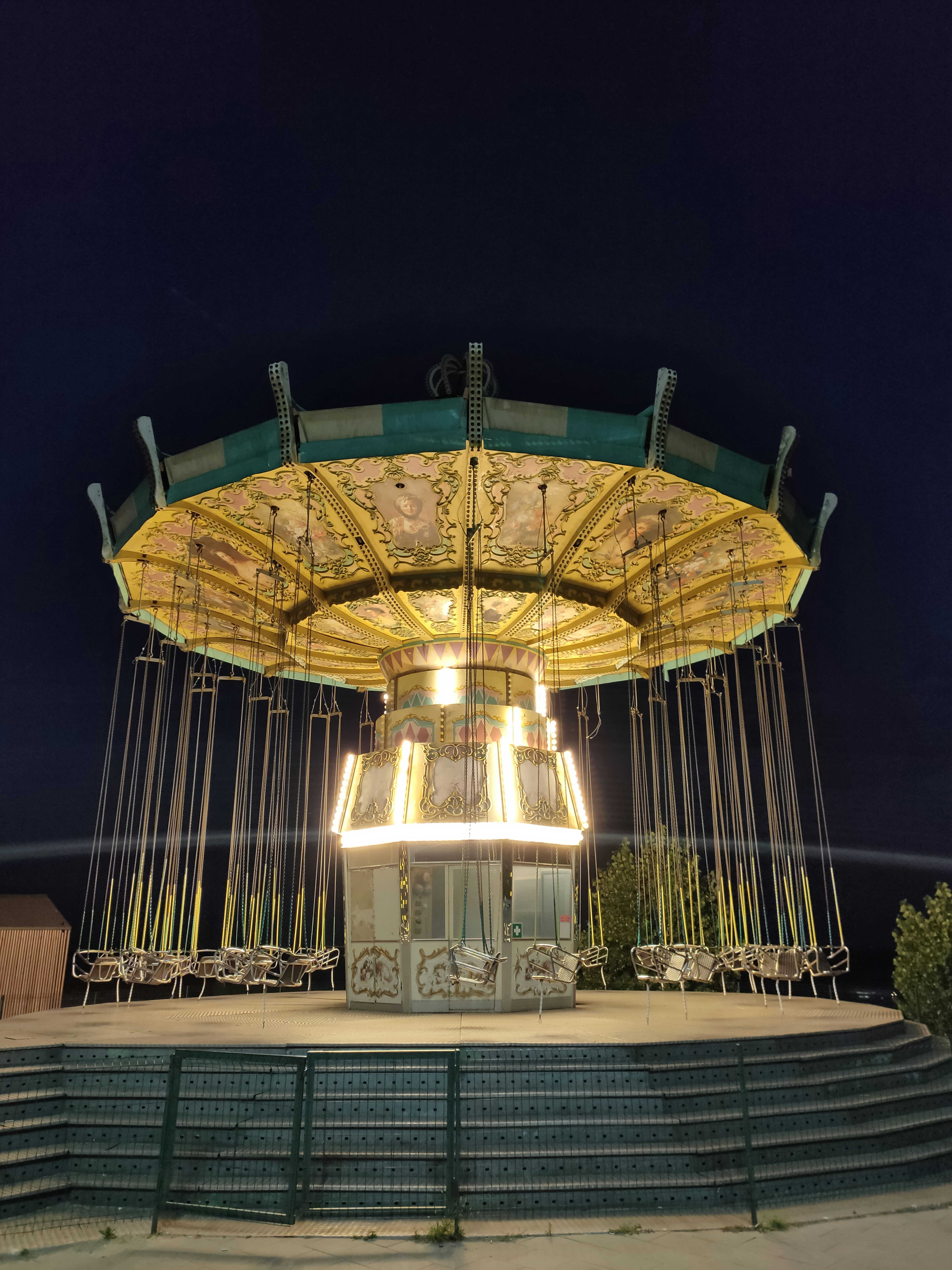 lonely carousel | A merry go round in a park at night