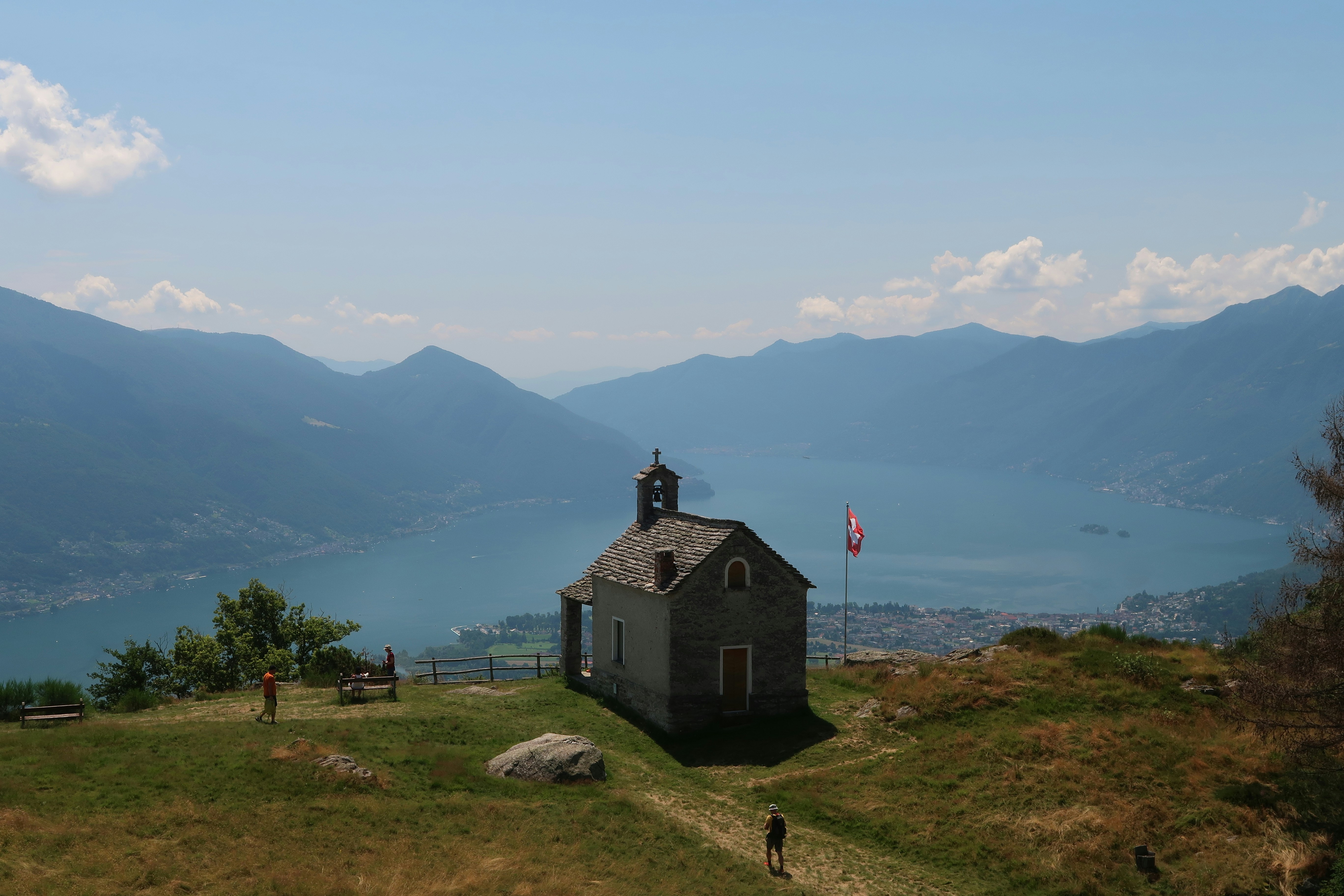 Chapel on the Crest: a quiet moment over a Swiss alpine lake