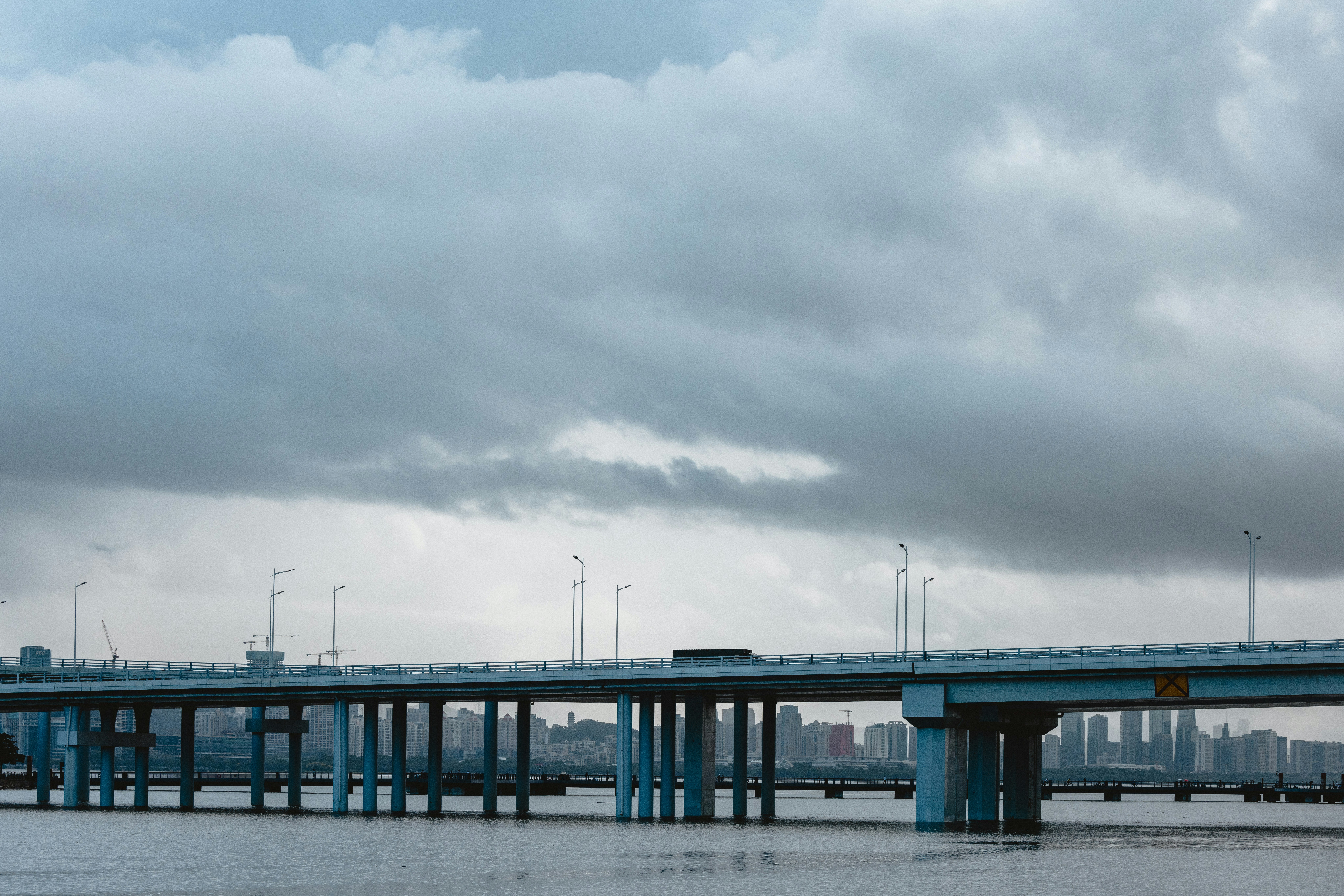 A large bridge over a large body of water photo – Free Cityscape Image ...