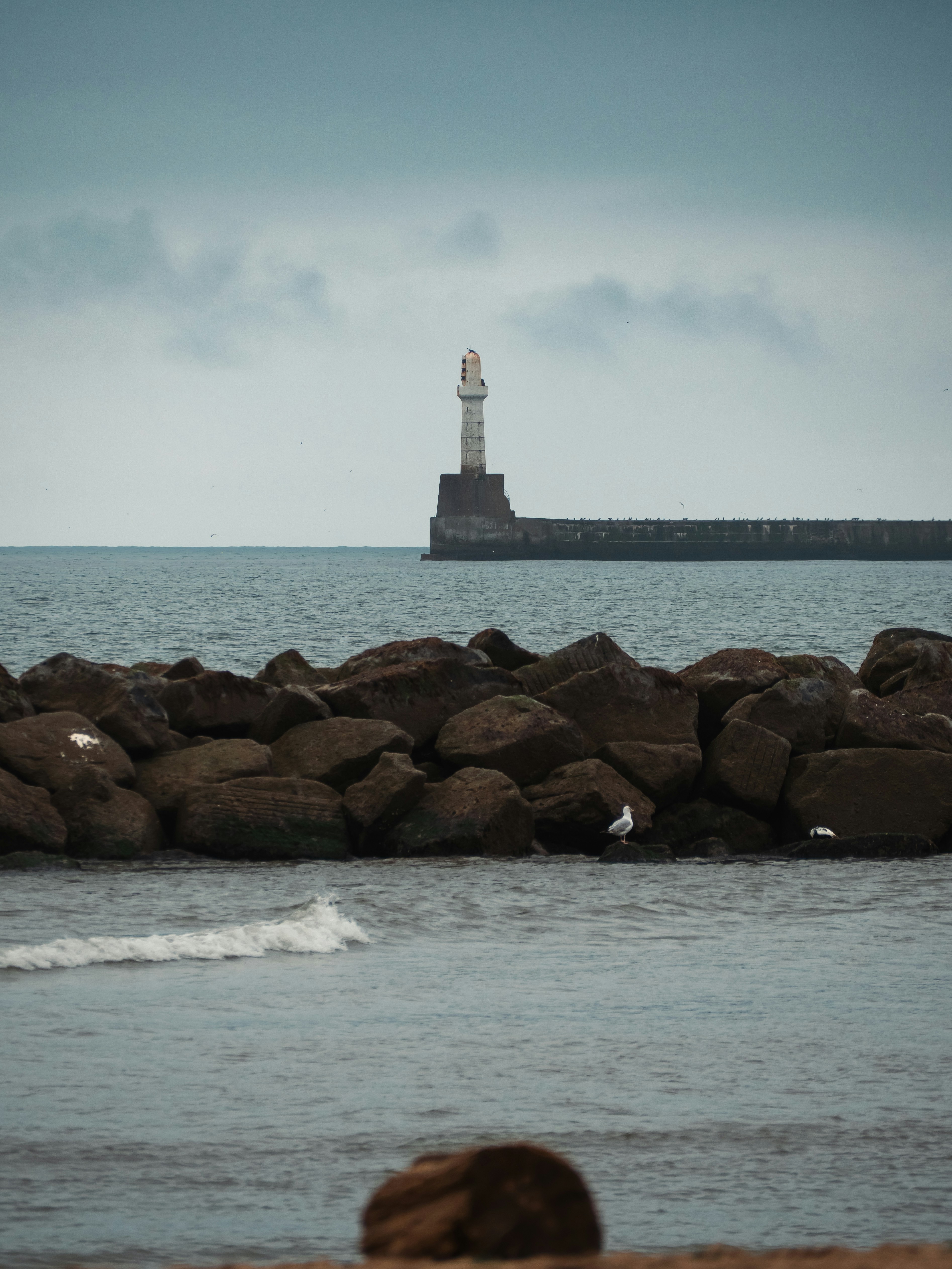 Lighthouse on the Breakwater: Quiet Currents and Weathered Granite
