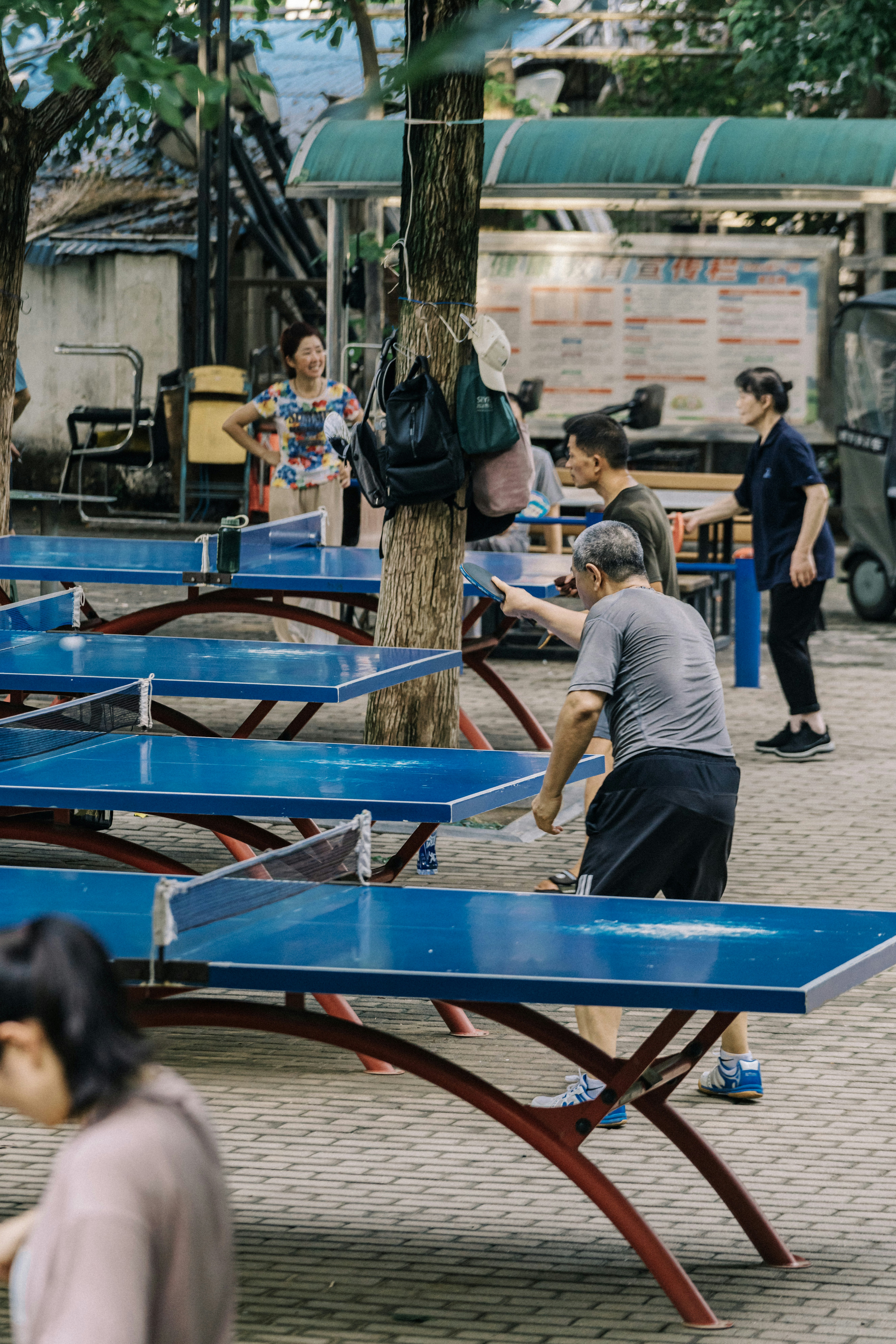 Table Tennis Shuffle: Afternoon Rally by the Park