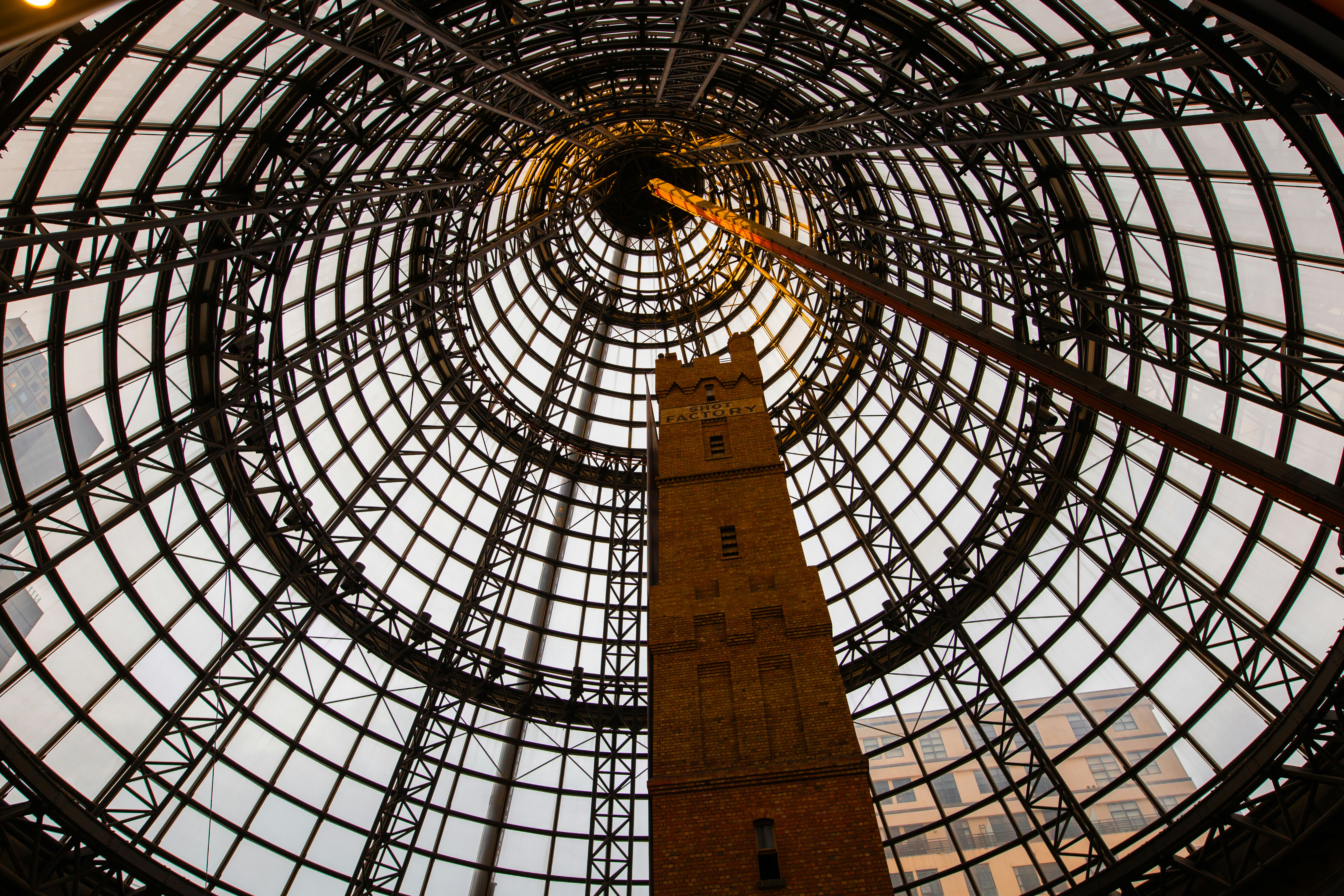 Spiral Glass Dome Over a Slender Tower