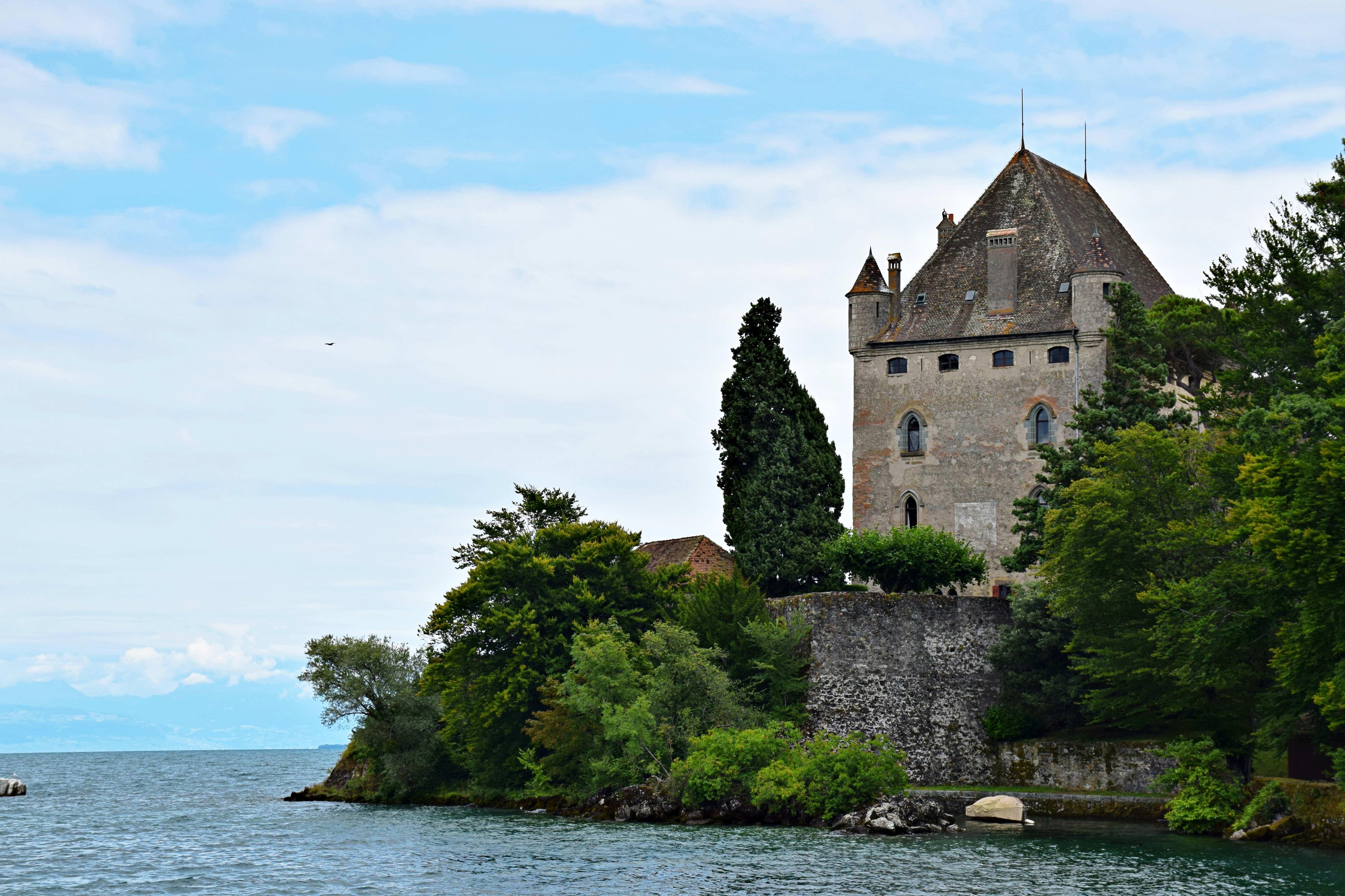 Island Fortress Amid Serene Waters