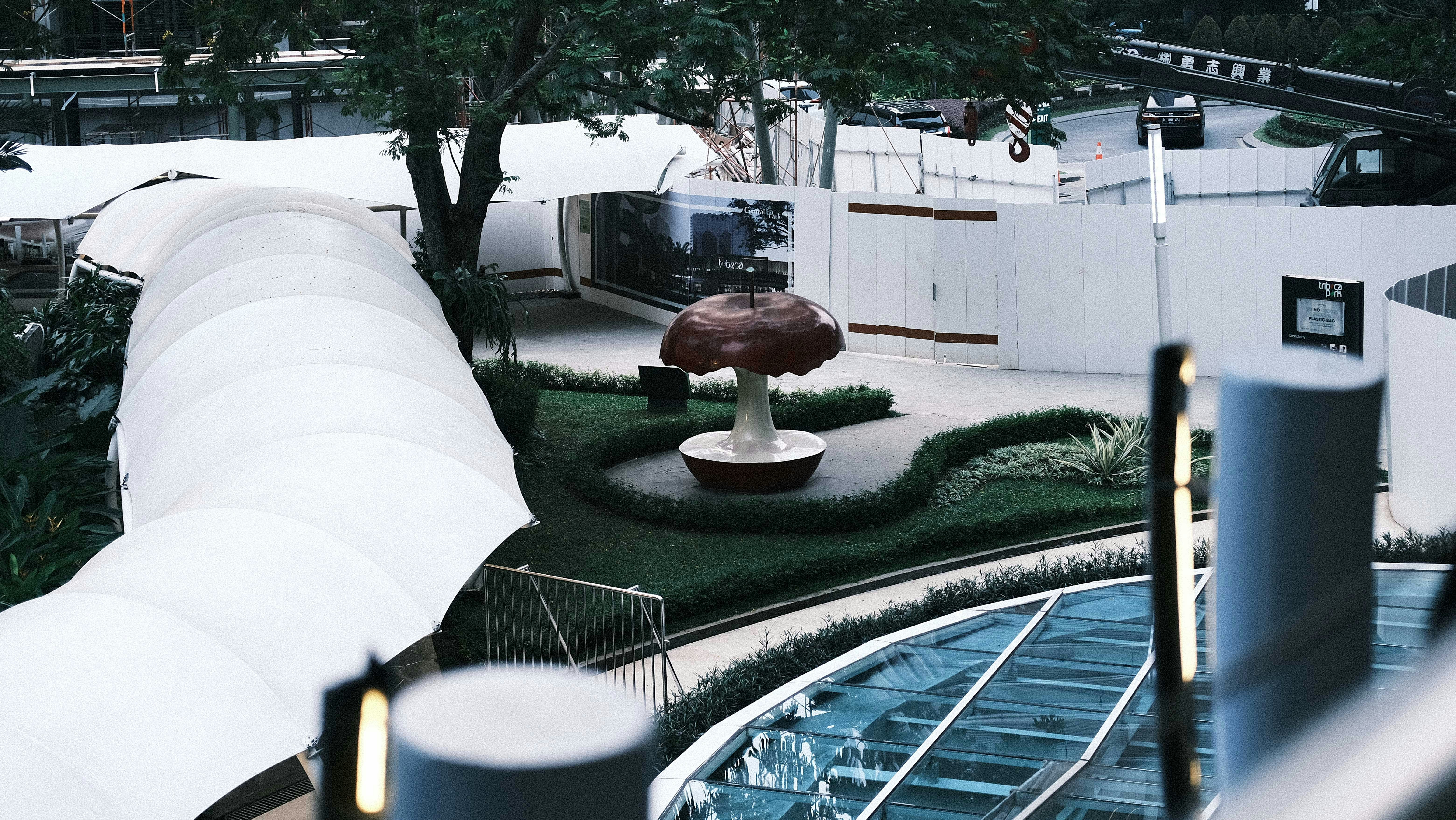 Curved Walkways and Glass Canopy Overlook
