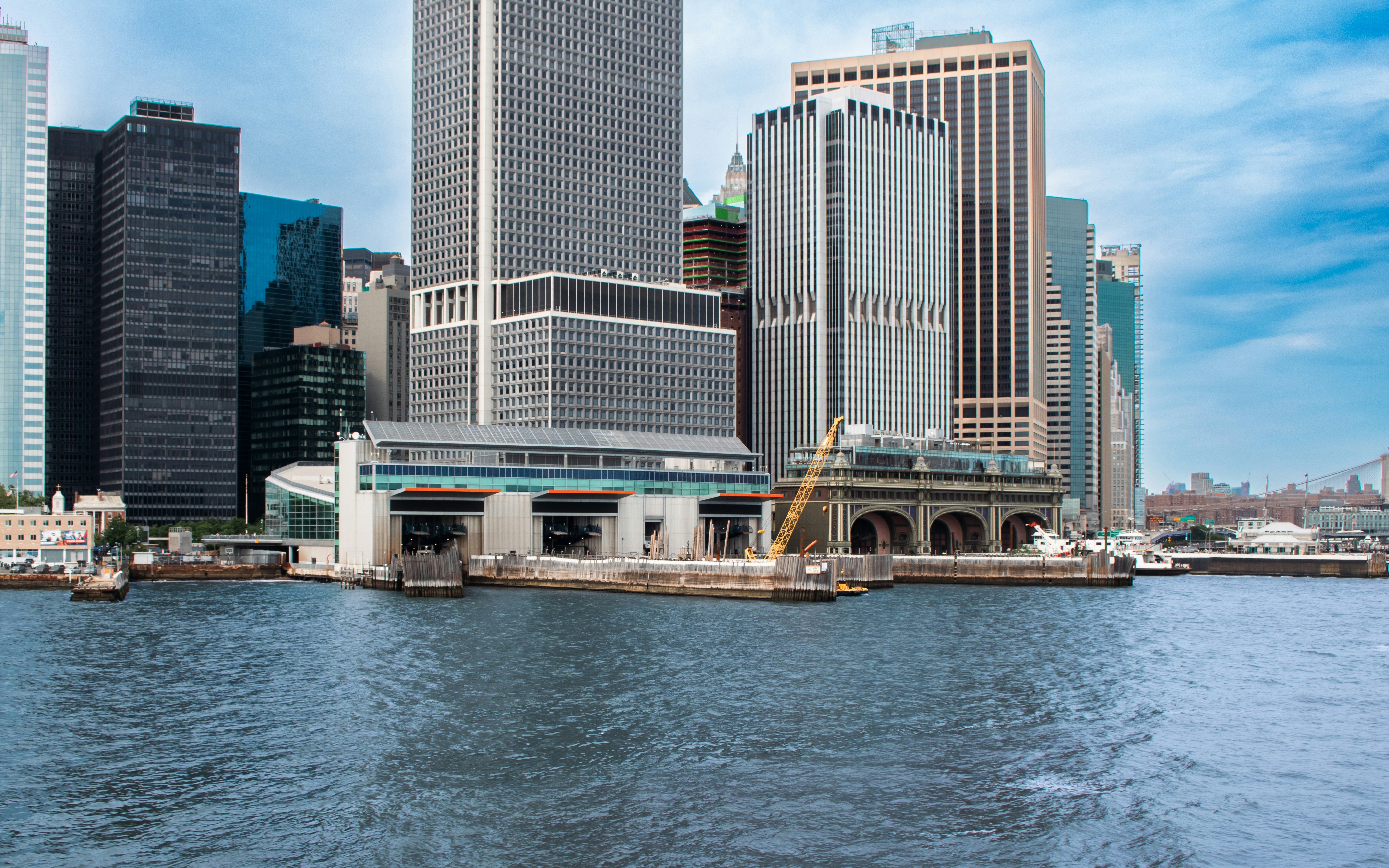 Harbor Skyline Backdrop: A City Rising from the River