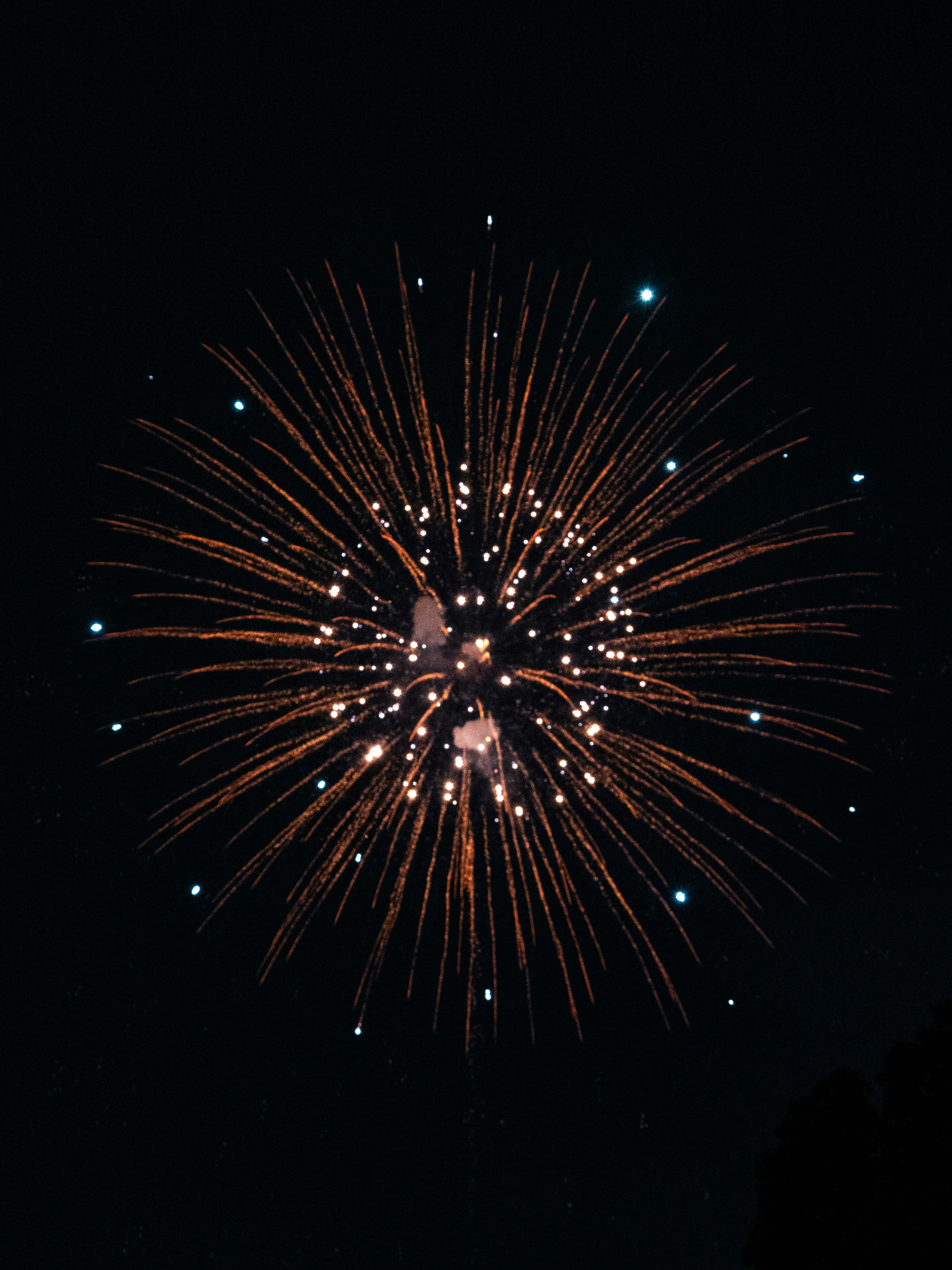 A large fireworks is lit up in the night sky photo – Free Fireworks ...