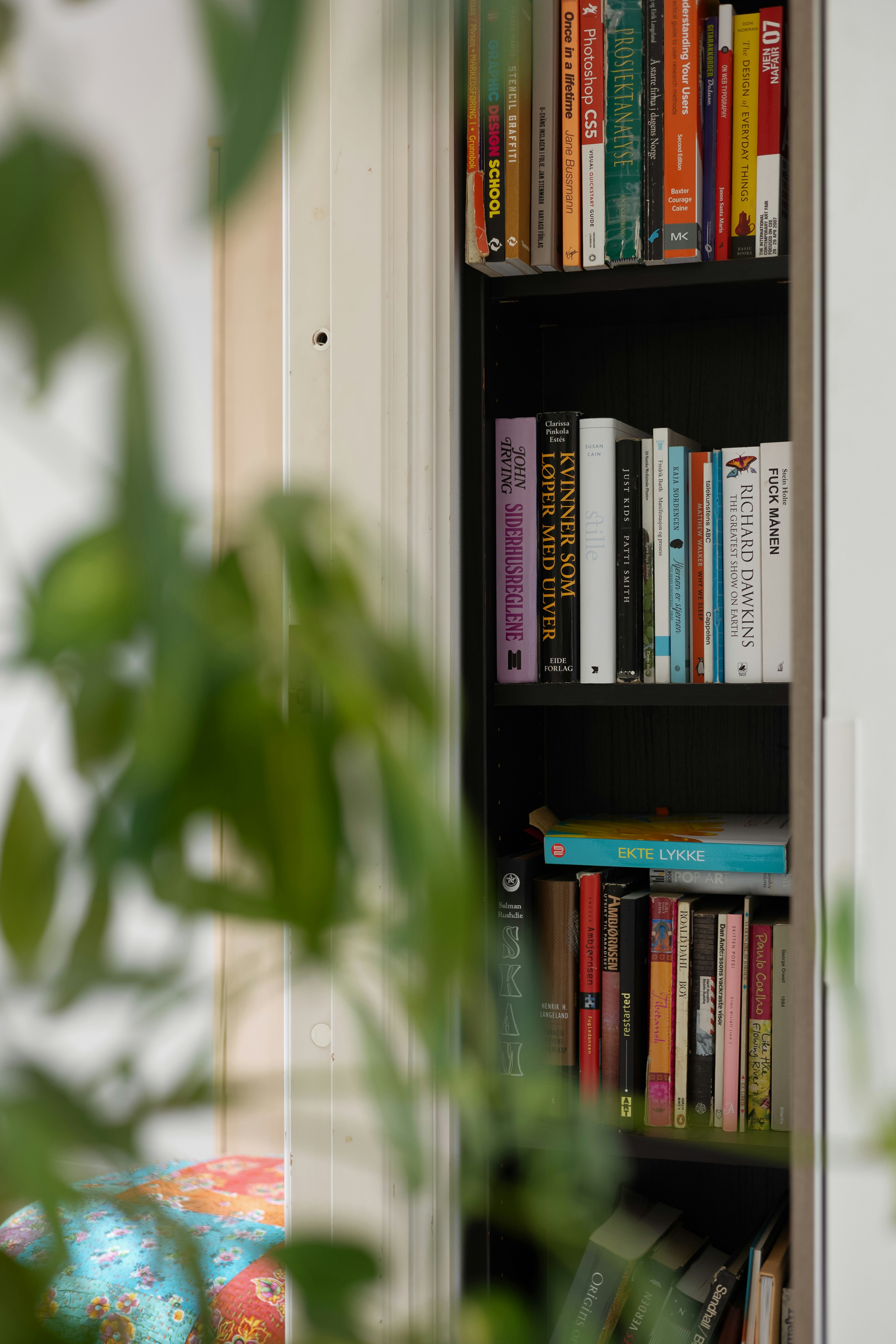 A bookshelf filled with lots of books next to a window photo – Free ...