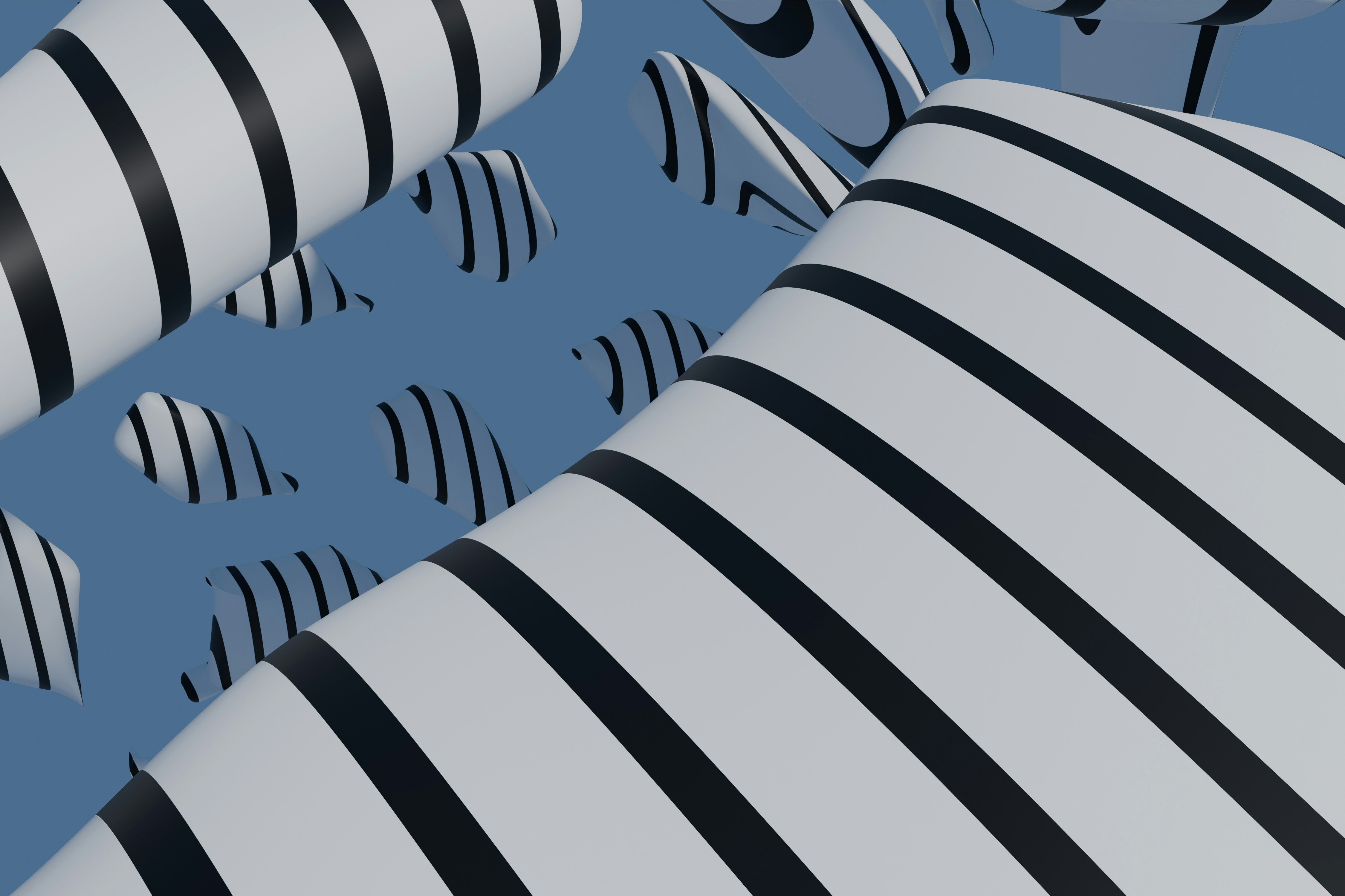 A group of black and white striped objects photo – Free 3d Image on ...