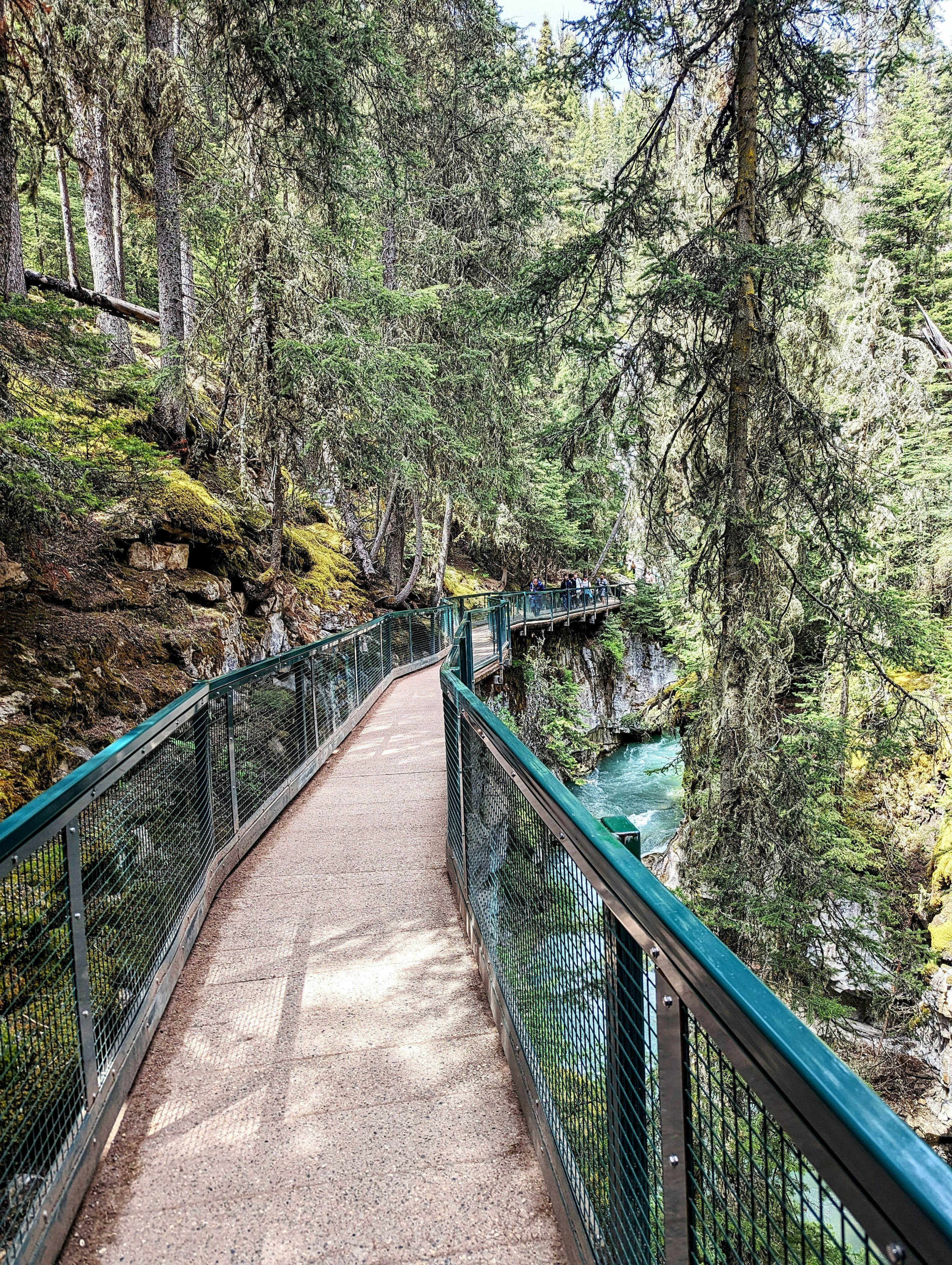 Suspended Trail Over turquoise Gorge