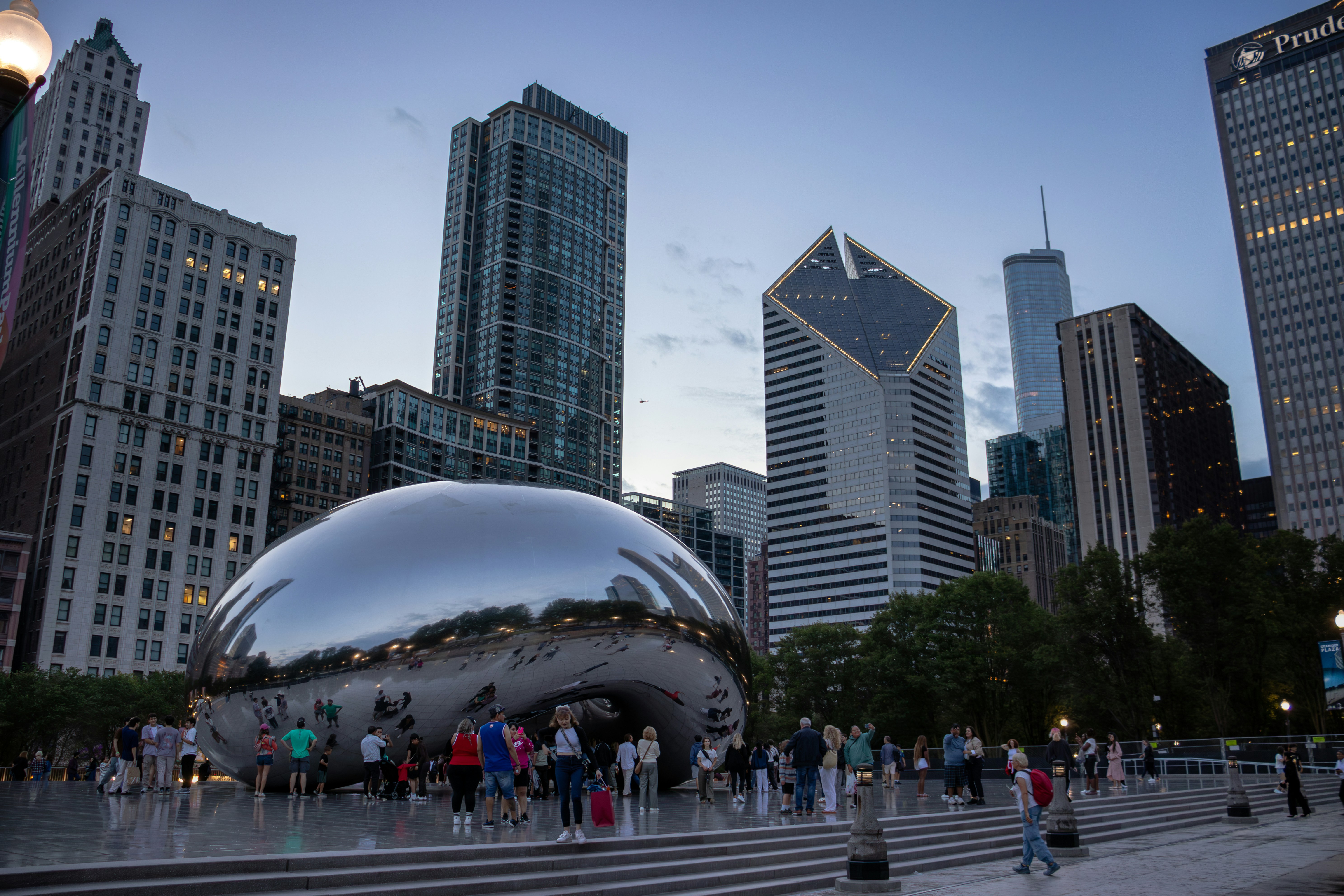 The Bean and the Chicago Skyline: Twilight Reflections