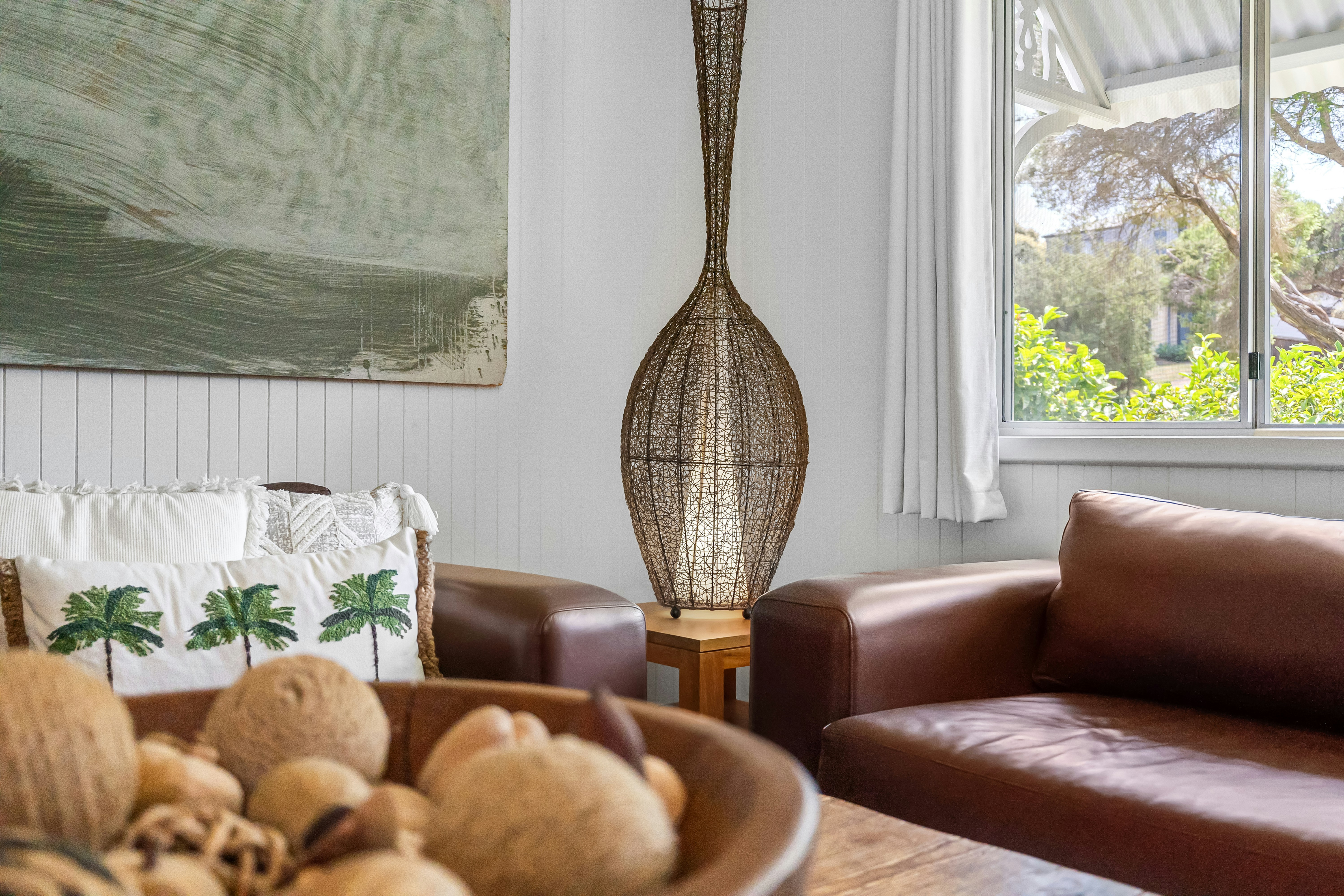 Sunlit Lounge with Cozy Textures