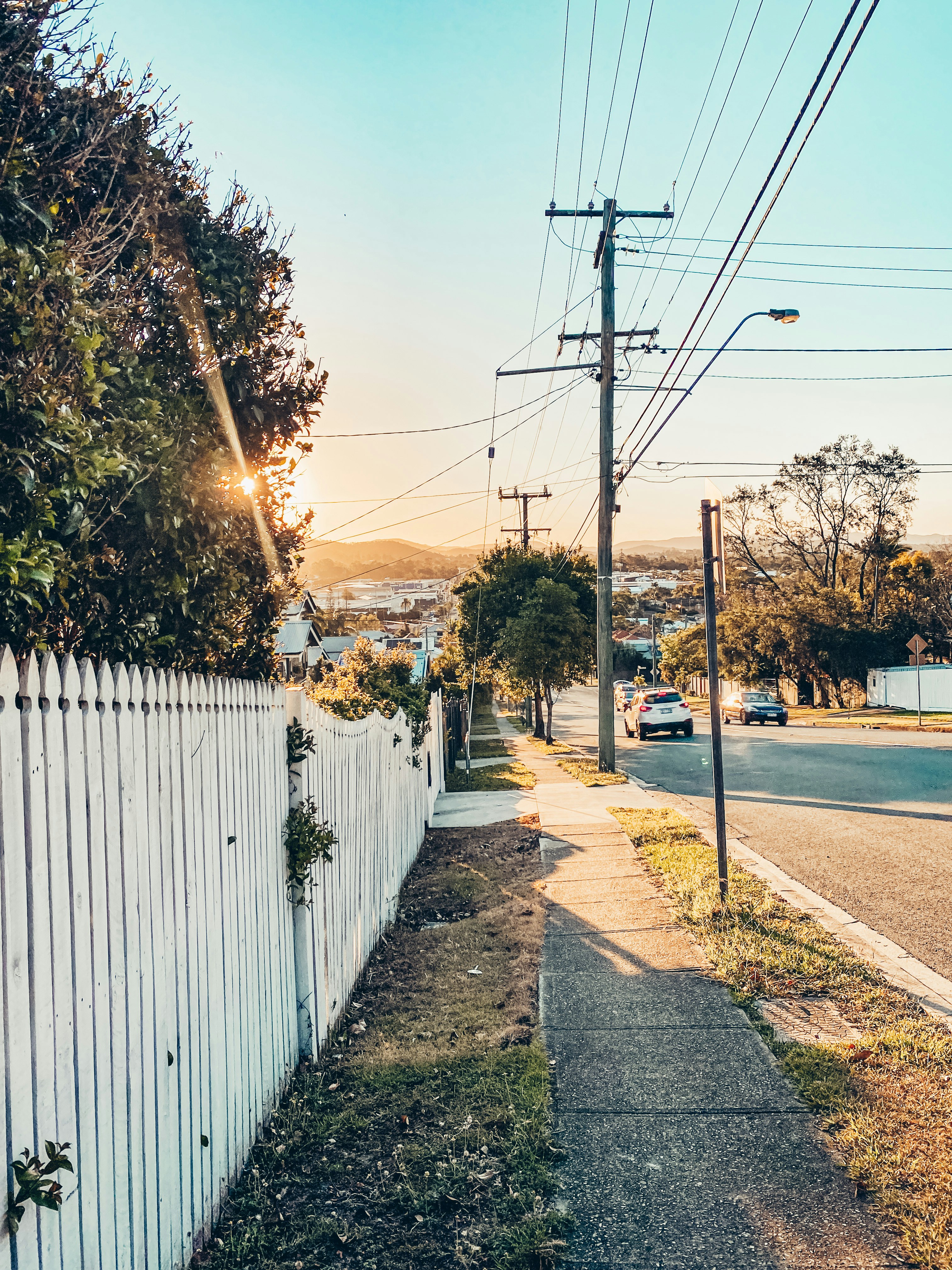 Golden Hour Serenity on a Quiet Street