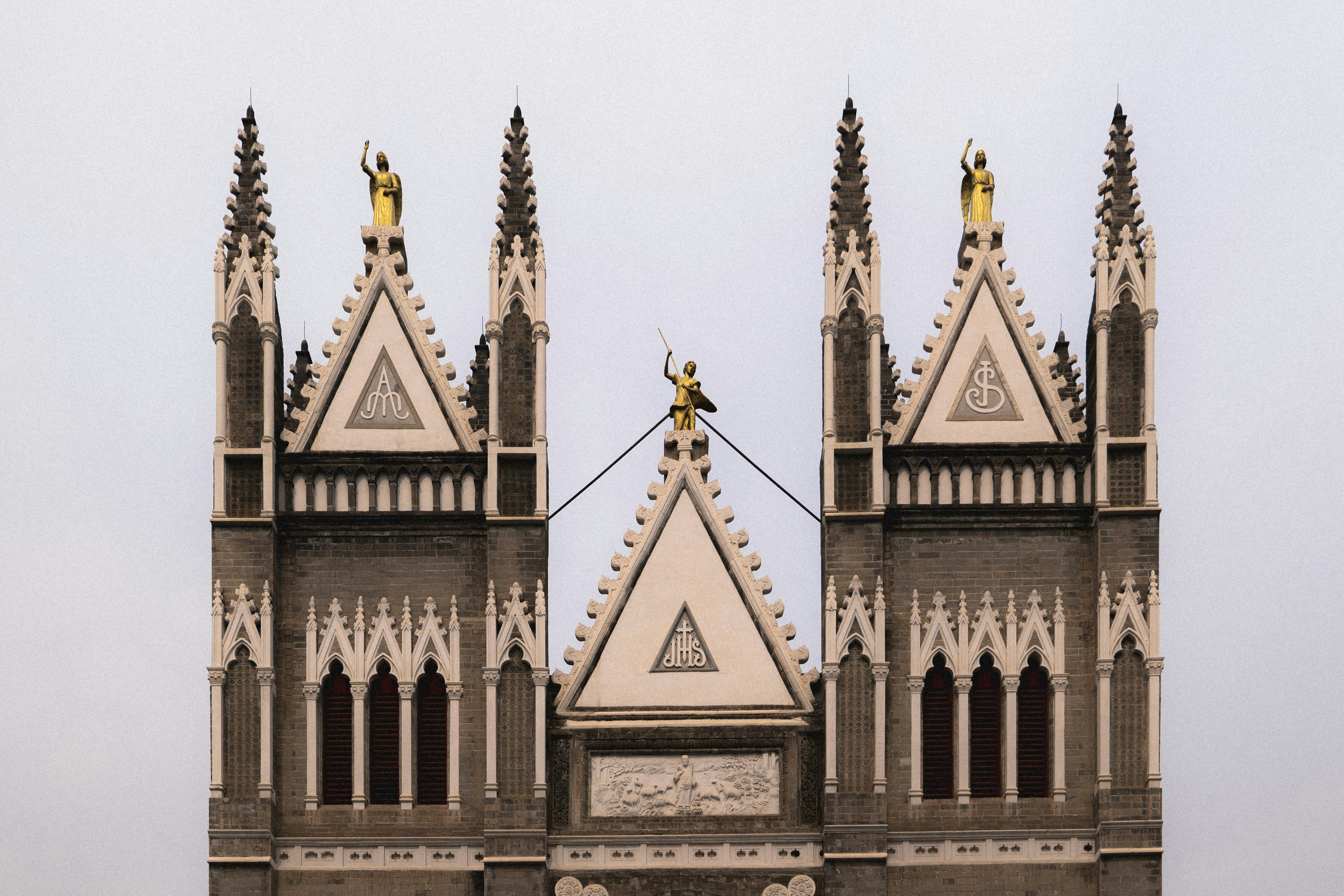 Gothic Towerline: Statues and Spires Above the City
