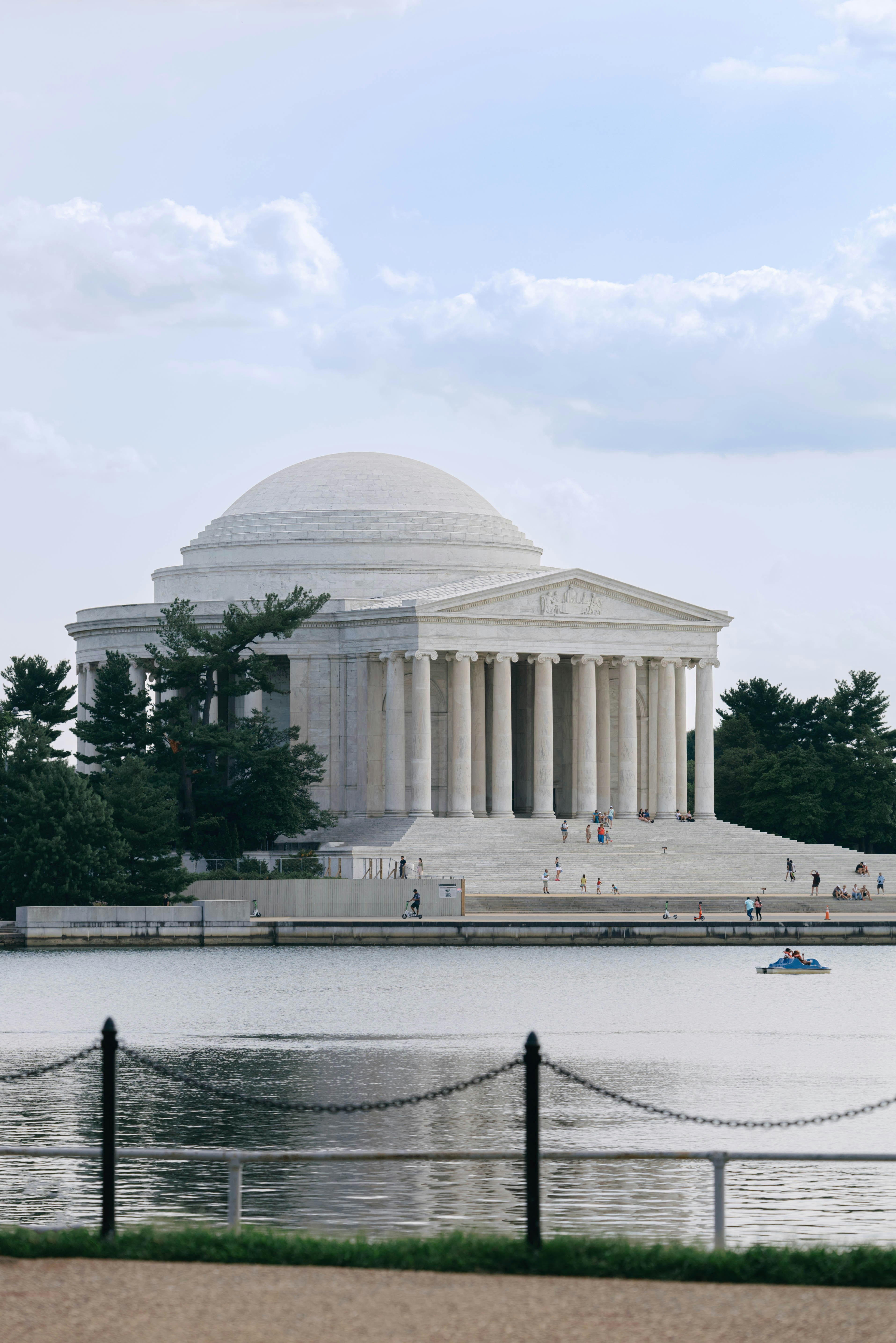 A view of the jefferson memorial from across the water photo – Free ...