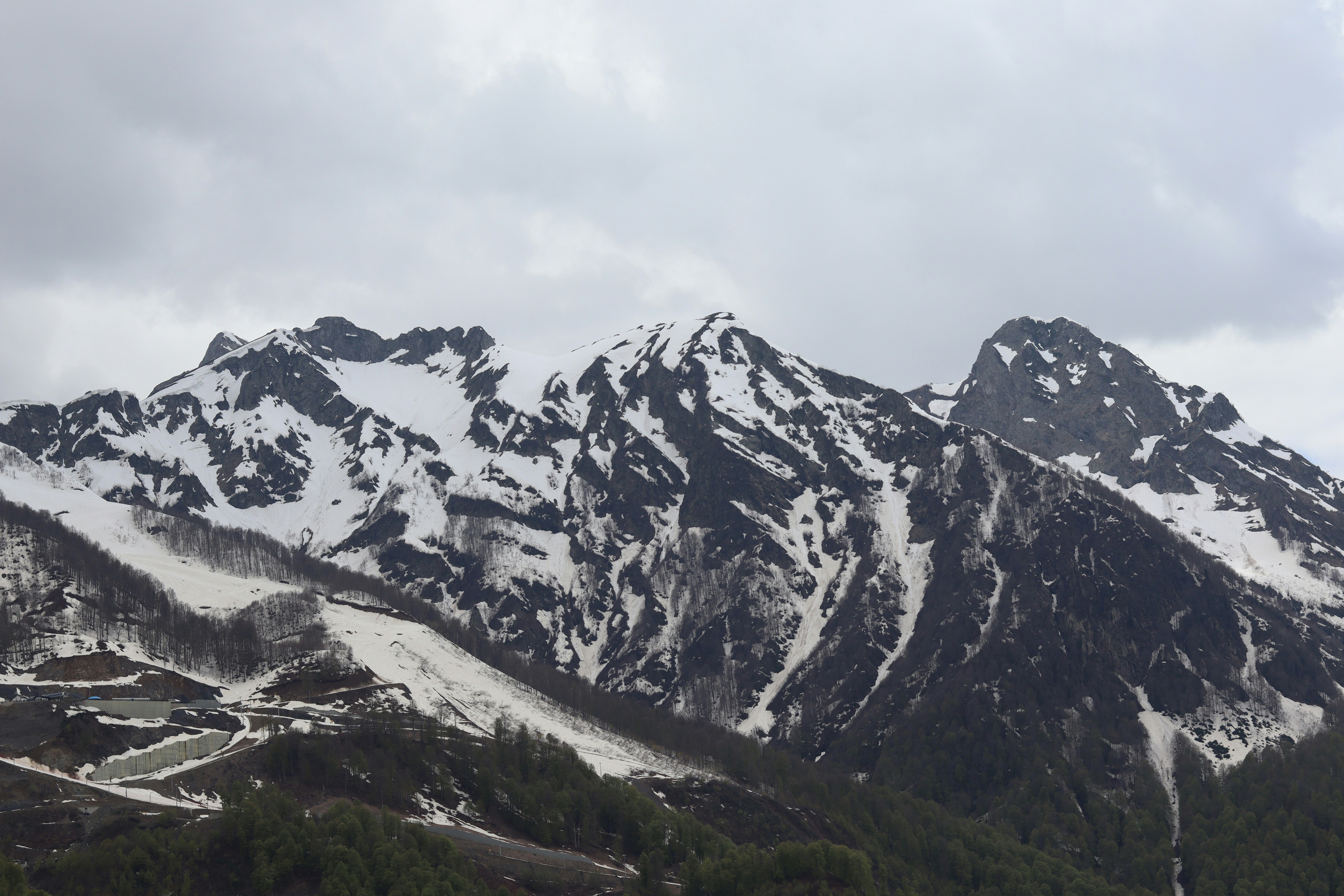 Alpine Spine Beneath a Leaden Sky