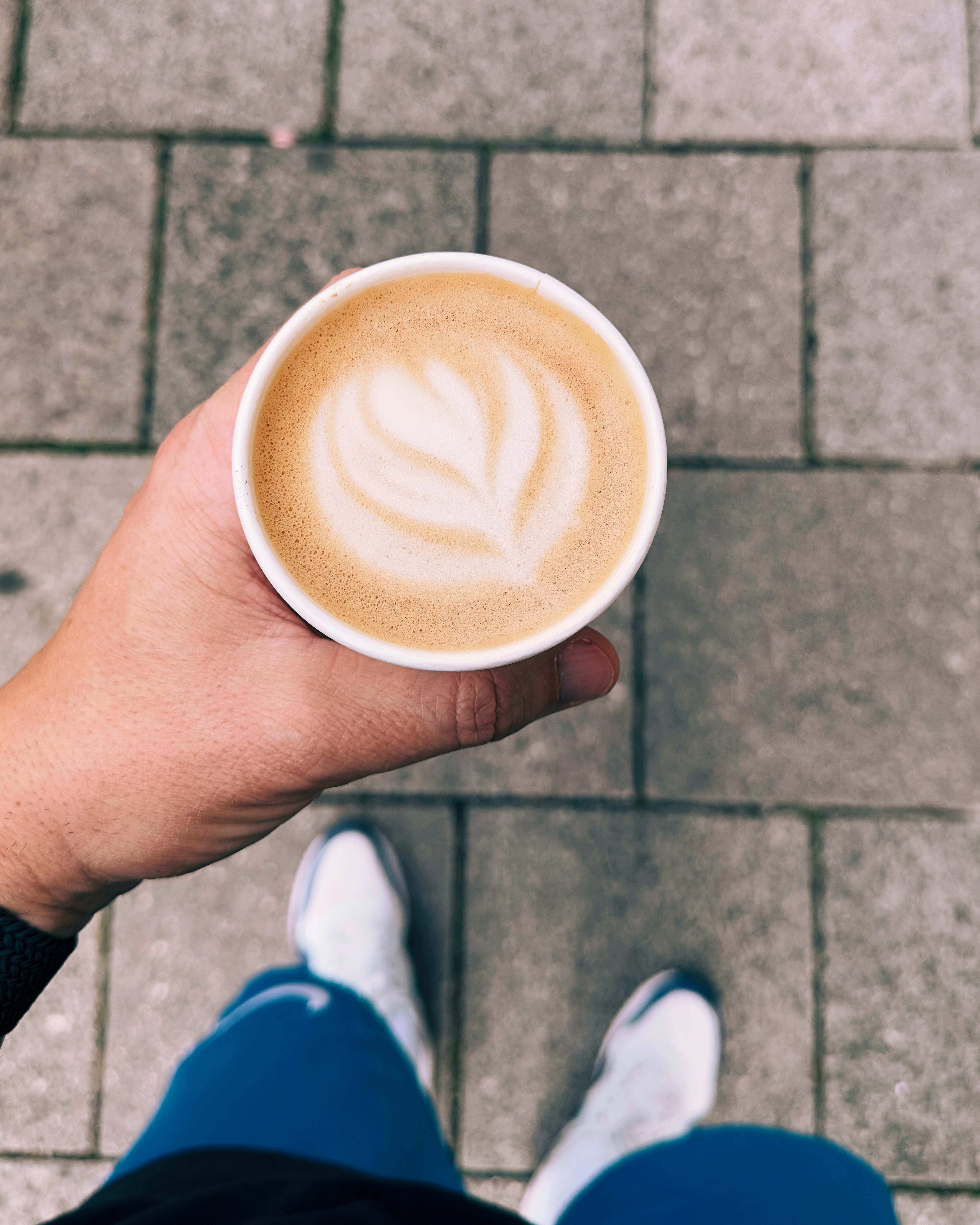 Latte Leaf on a City Walk: A Handy Morning Moment