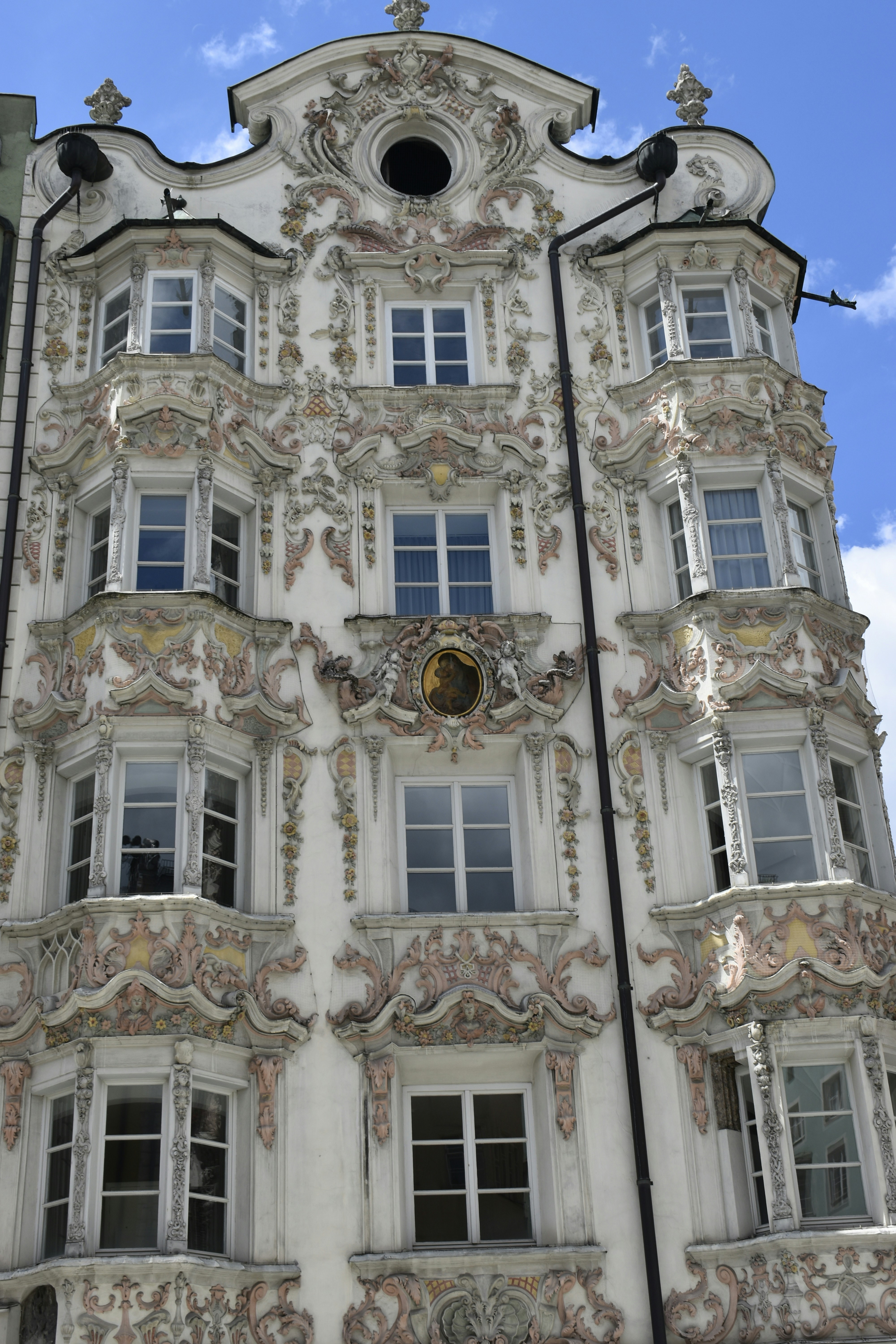 Medallion at the Heart of a Baroque Palace Façade