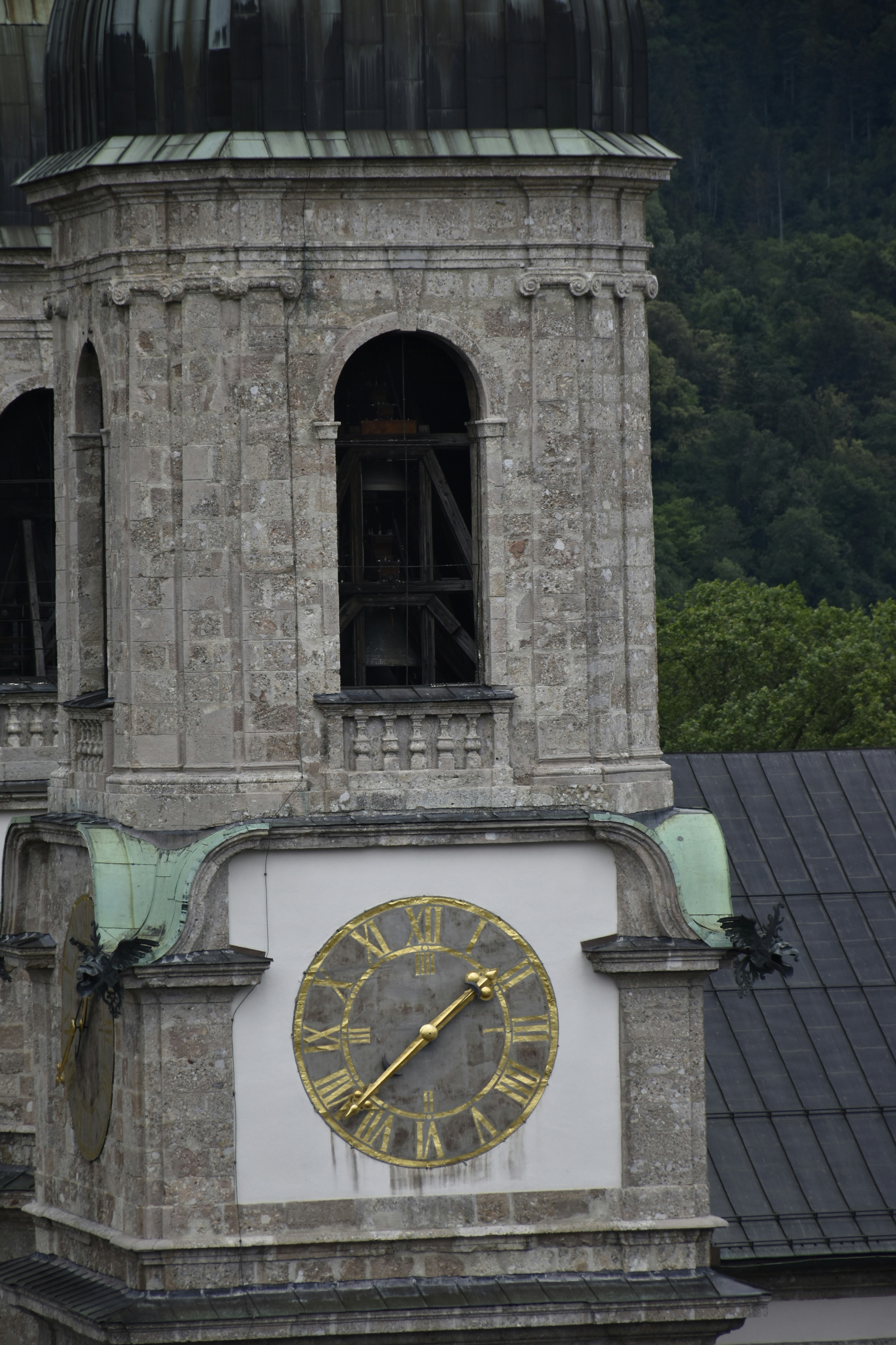 A clock tower with a bell on top of it photo – Free Building Image on ...