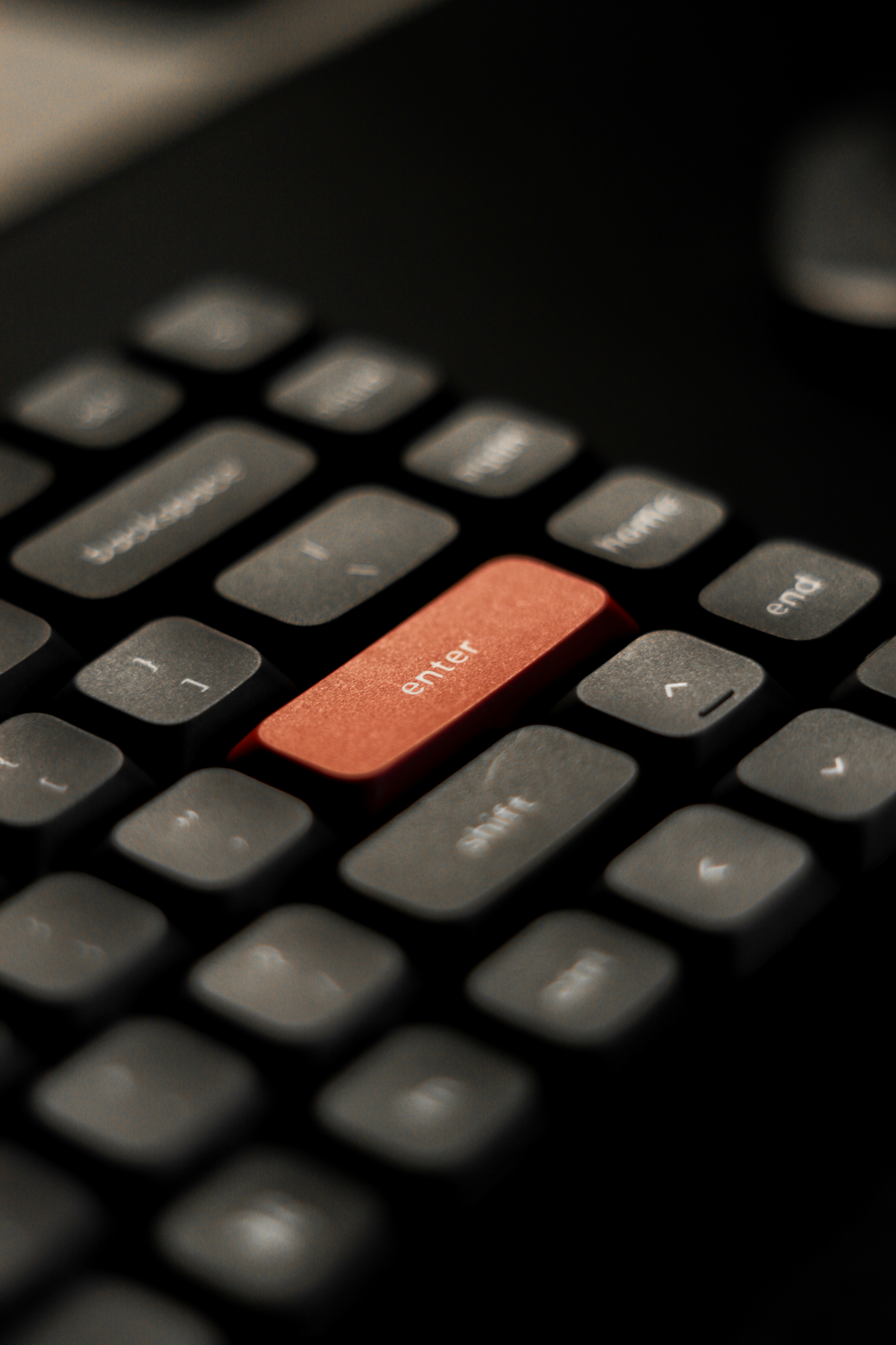 A close up of a keyboard with a red button photo – Free Mechanical ...
