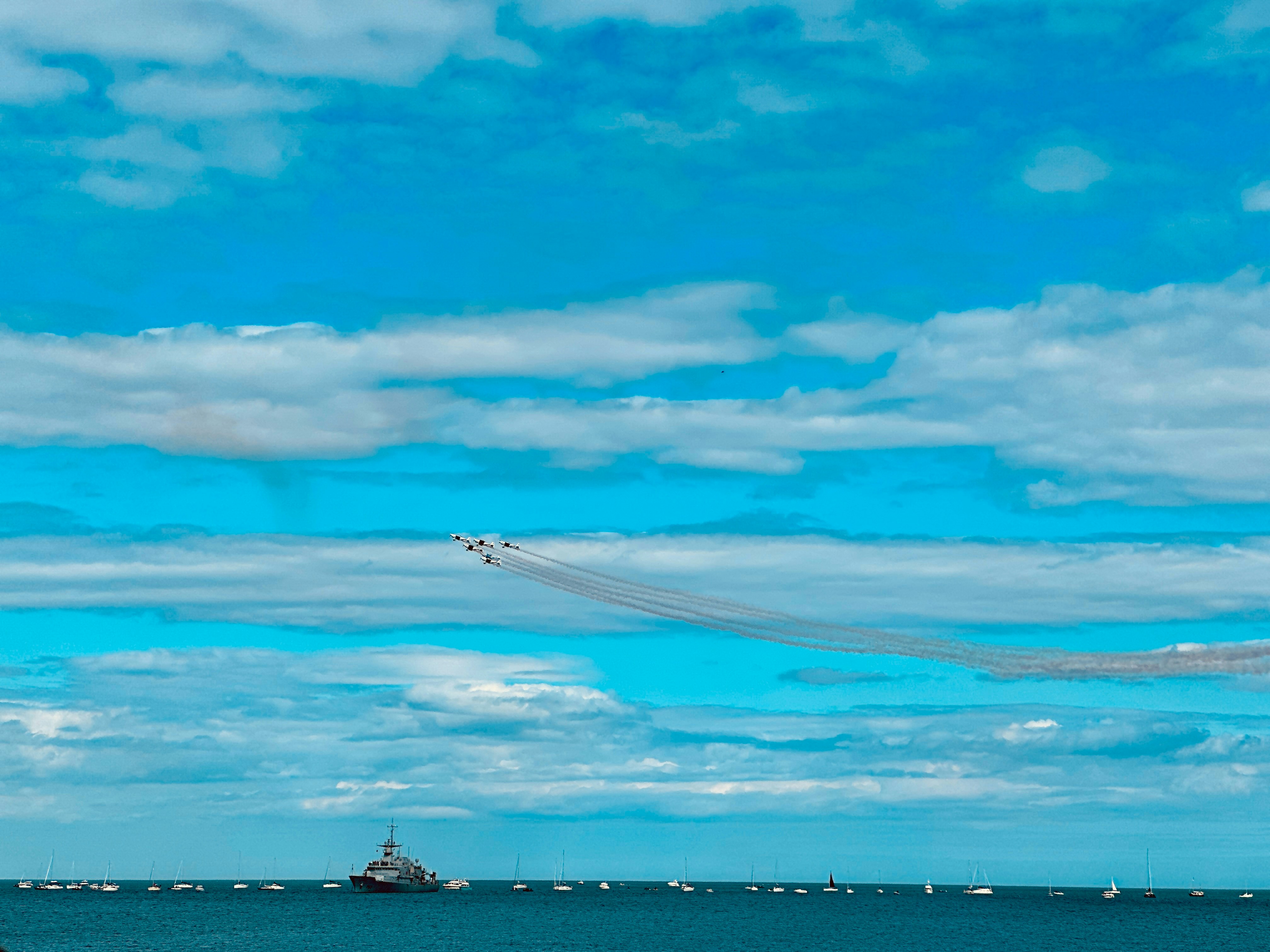 Aerial Ballet Over Tranquil Waters