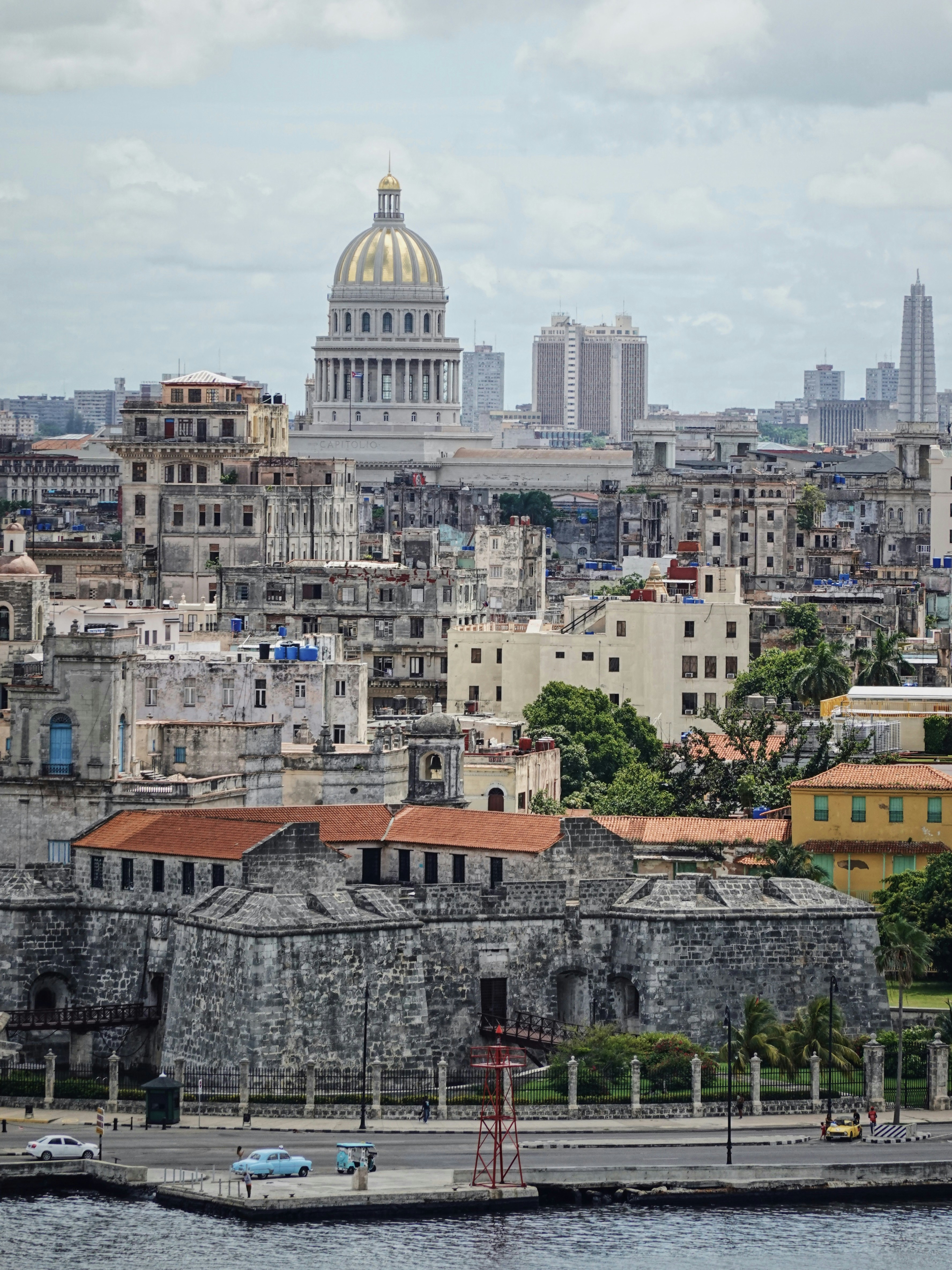 A view of a city from across the water