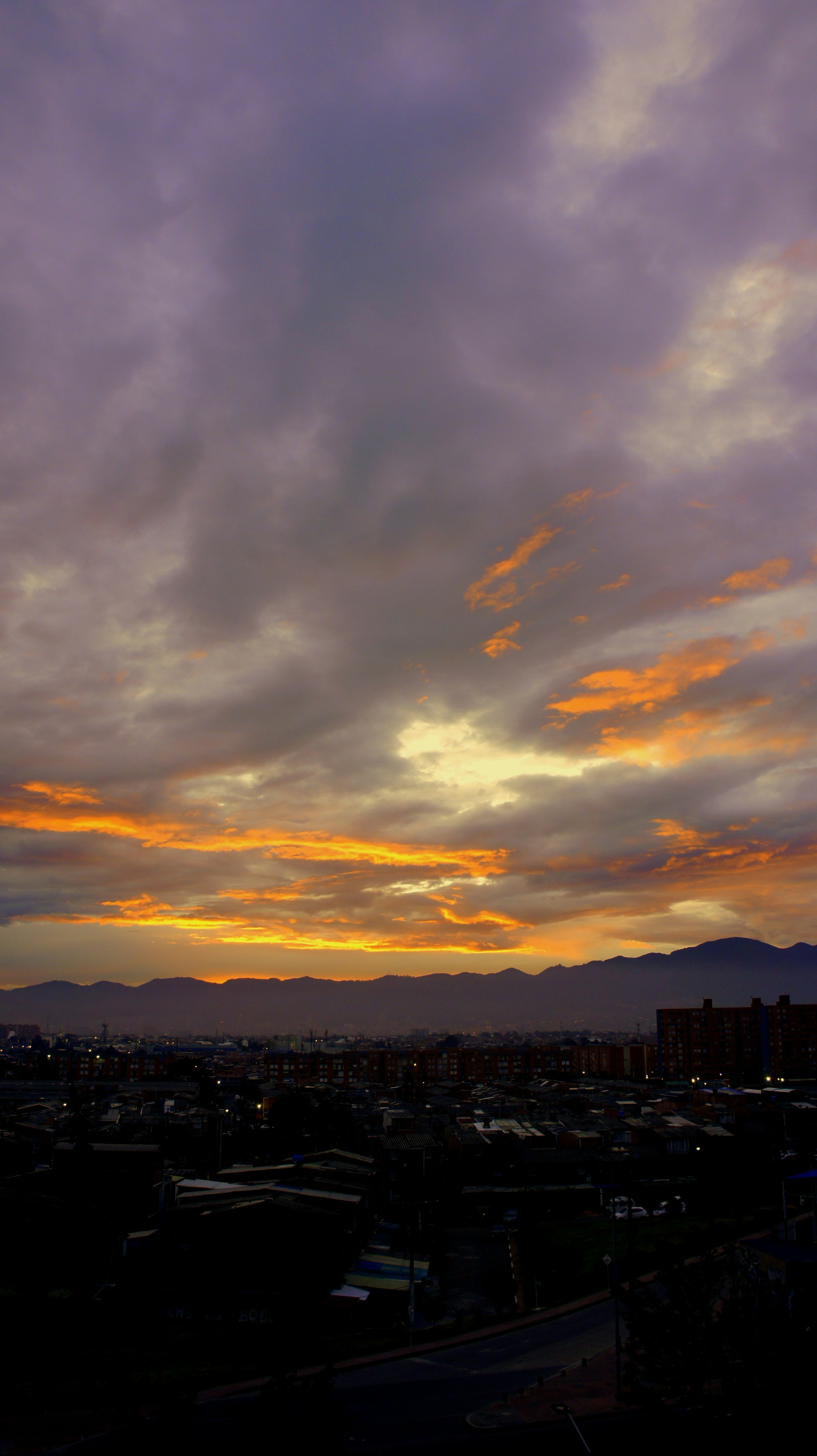 A beautiful sunrise in Bogotá, Colombia.