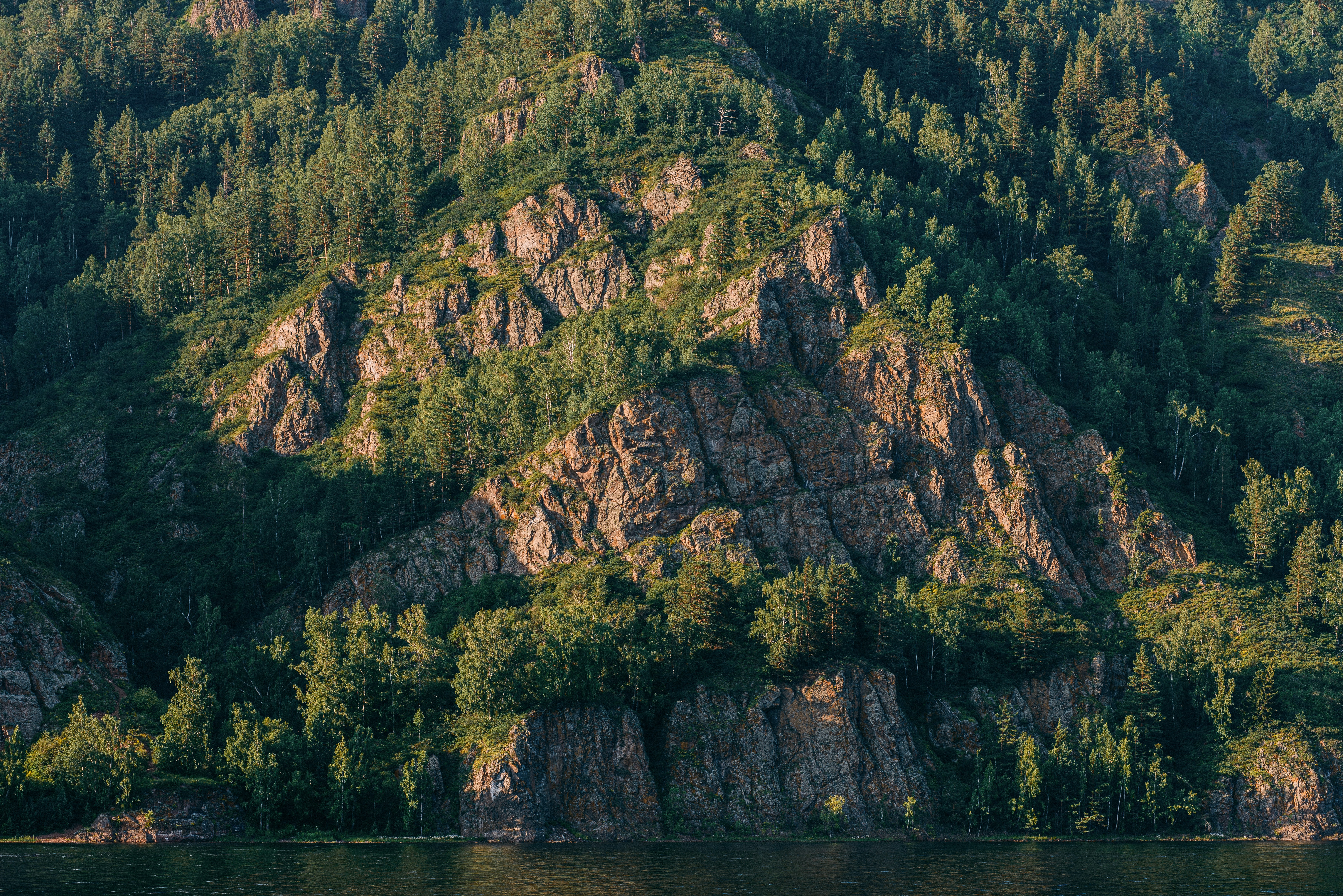 Granite Ridge by the Quiet Lake, Fringed with Pines