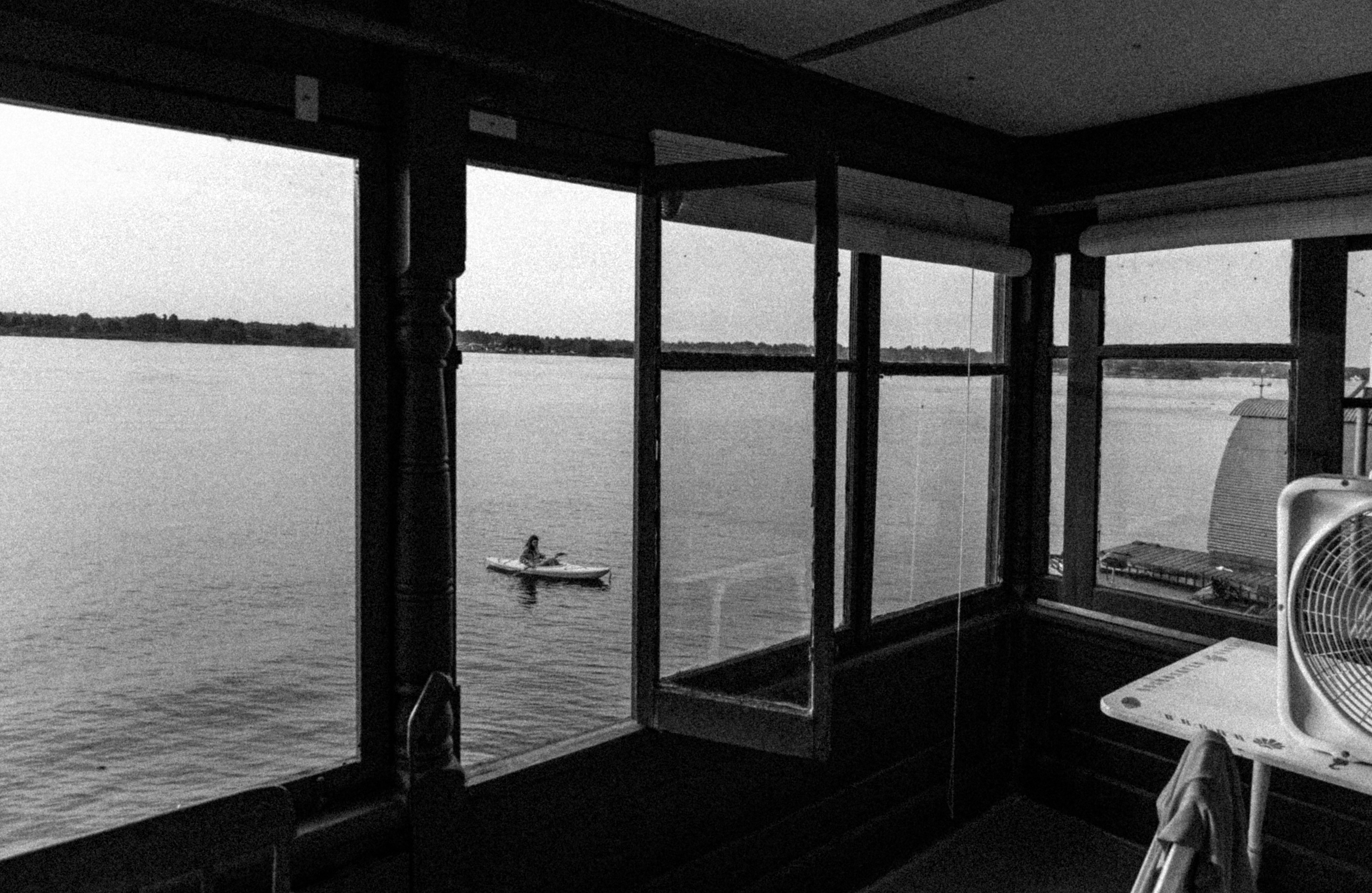 Dark Harbor Window: A Quiet View Through Frameed Steel