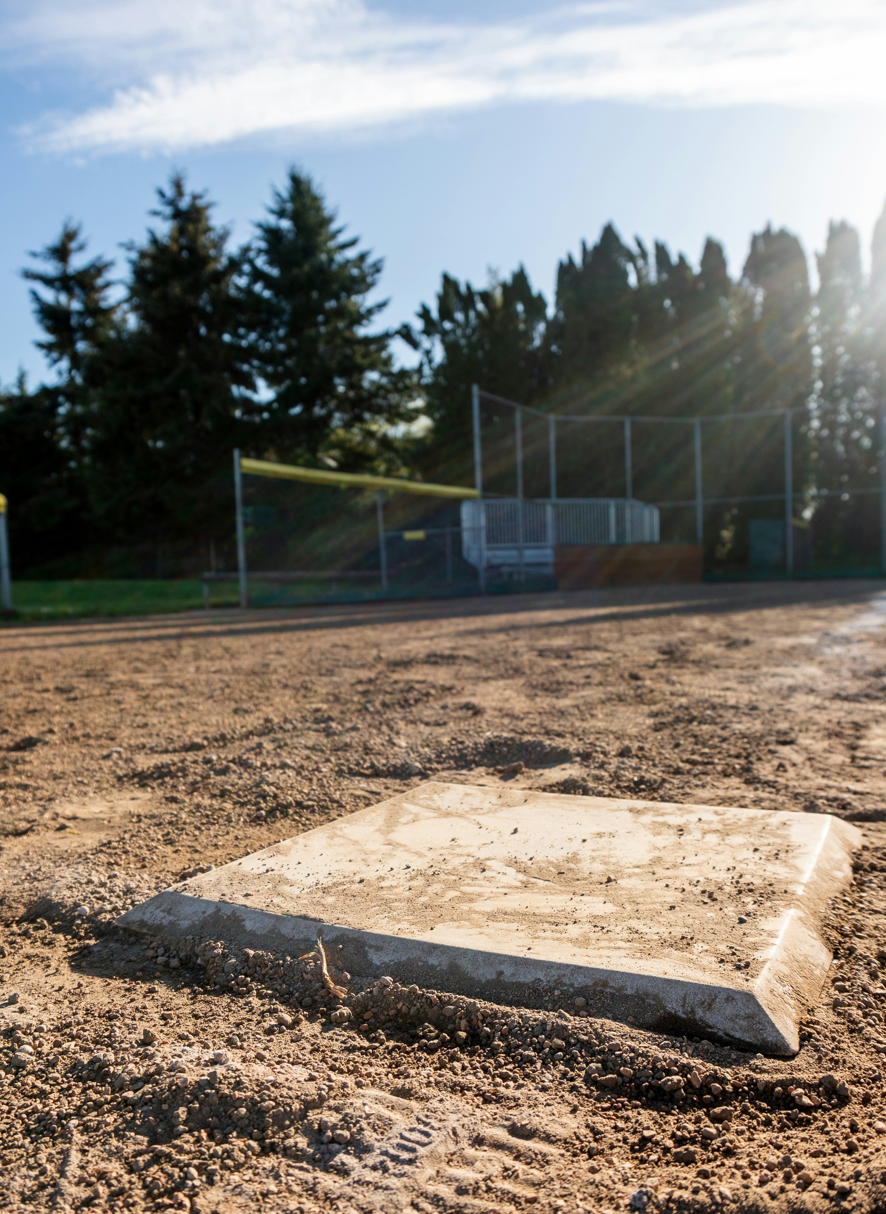 A baseball field with a base in the dirt photo – Free Baseball Image on ...