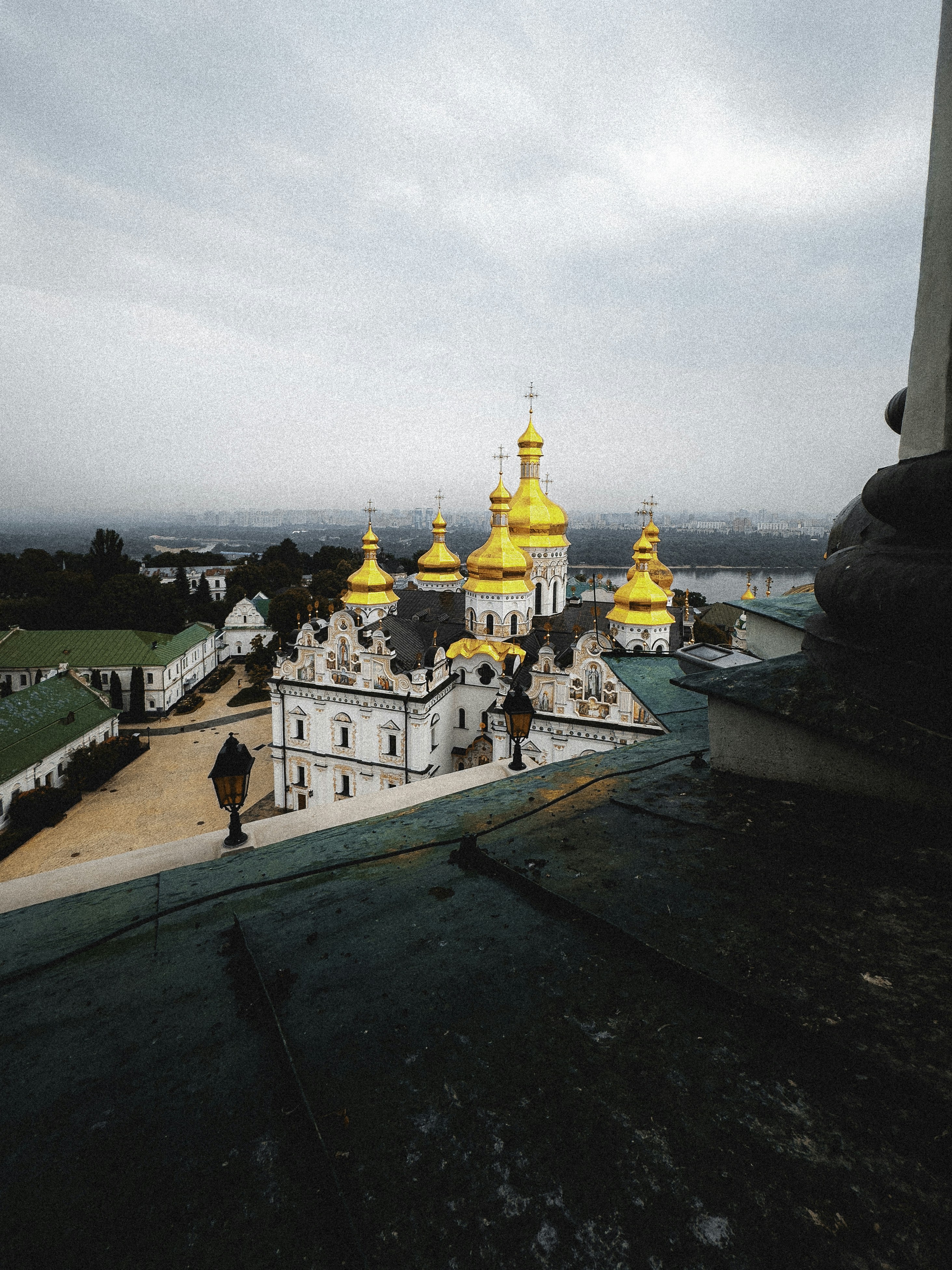 Hilltop Golden Domes: A Cathedral Above the River Mist
