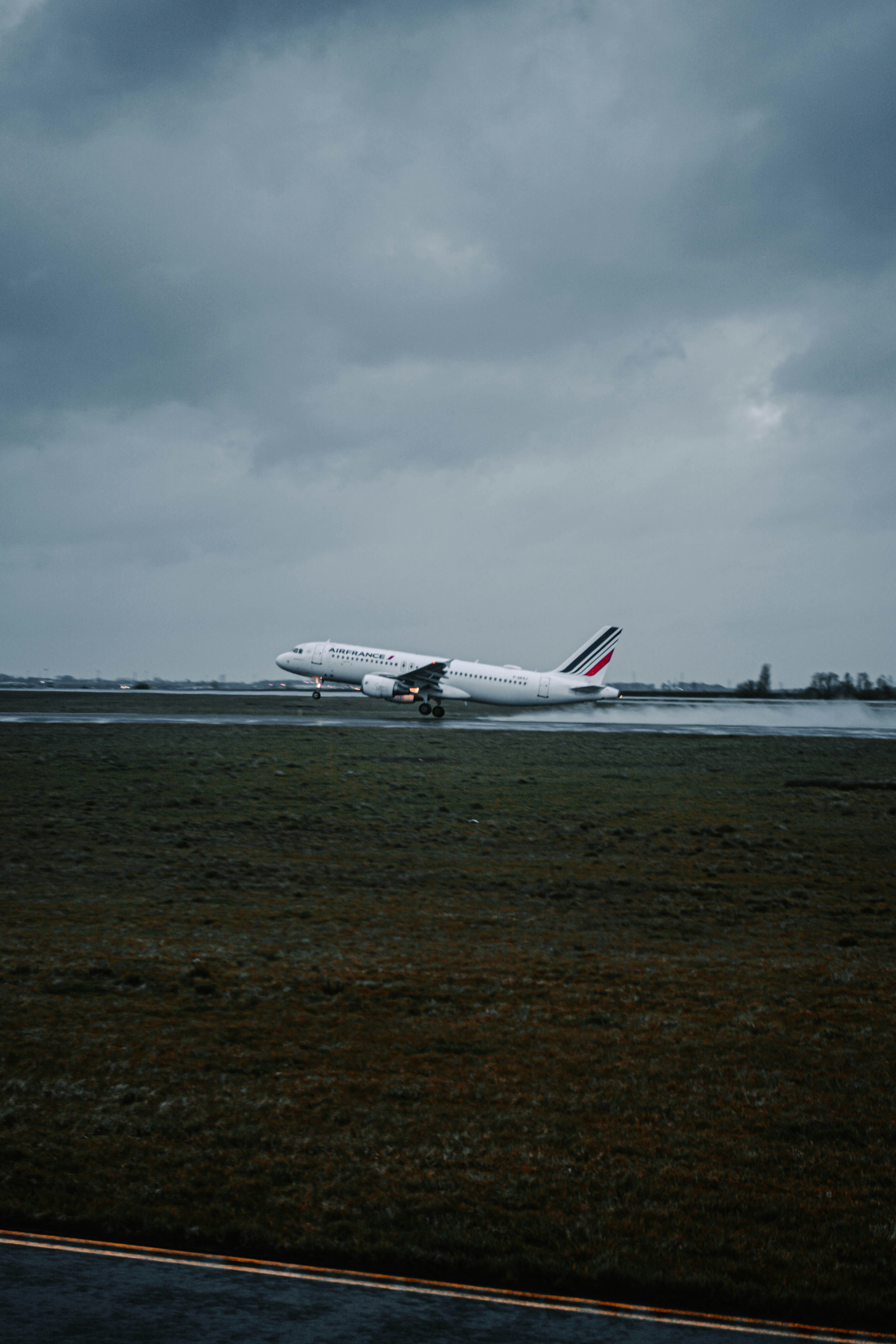 Airliner Embracing the Stormy Skies