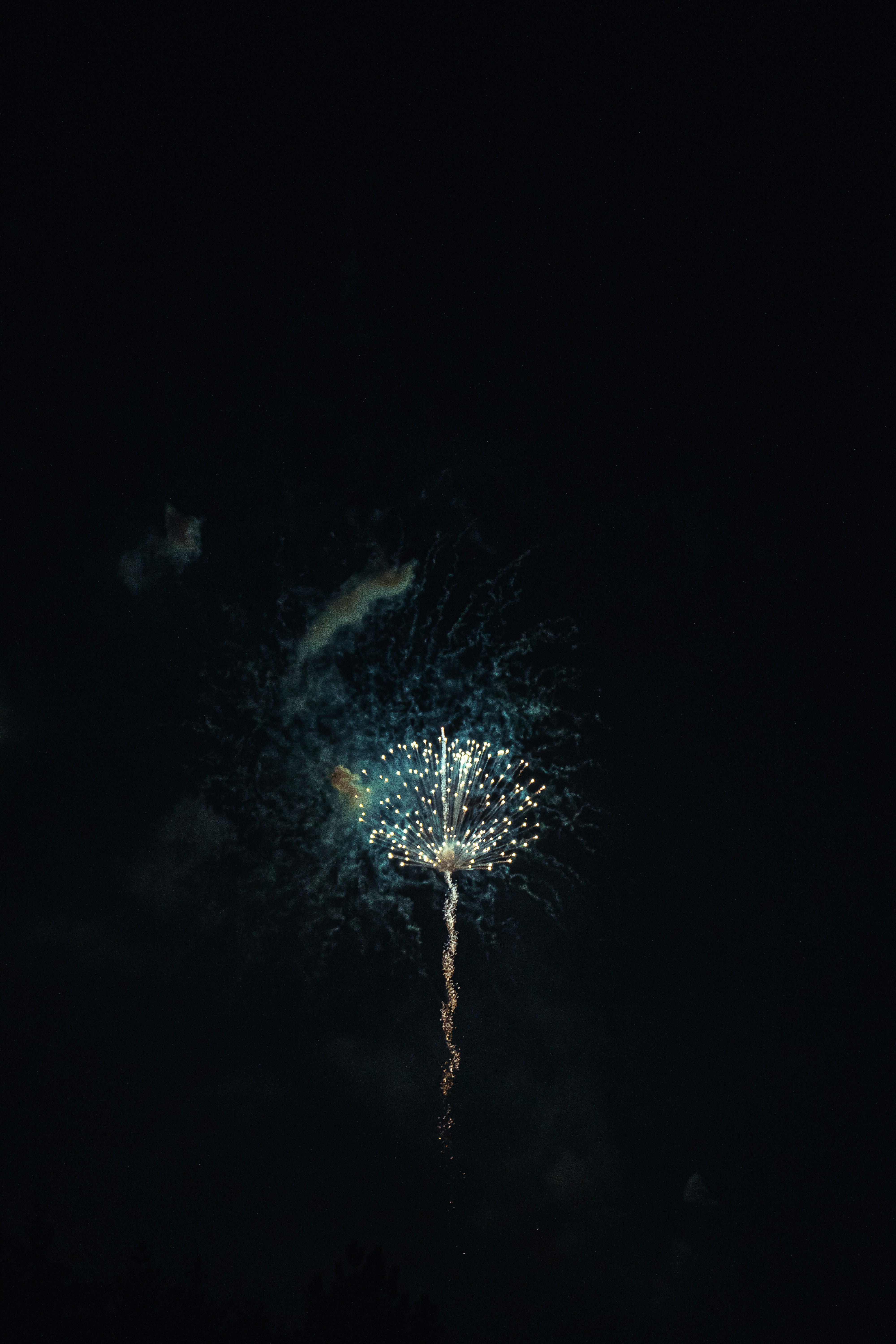 A fireworks is lit up in the dark sky photo – Free Fireworks Image on ...