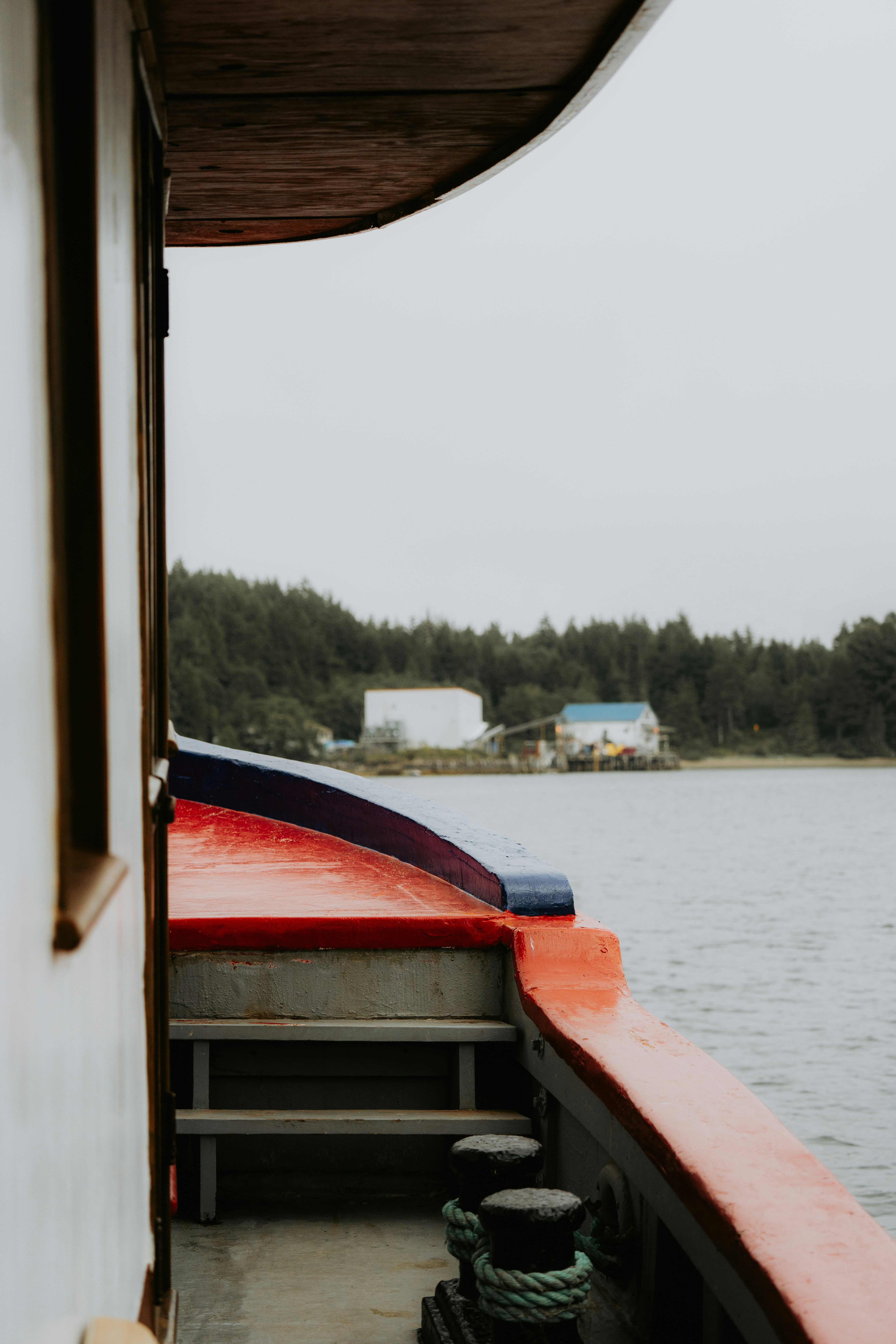 A view of the back of a boat in the water photo – Free House Image on ...