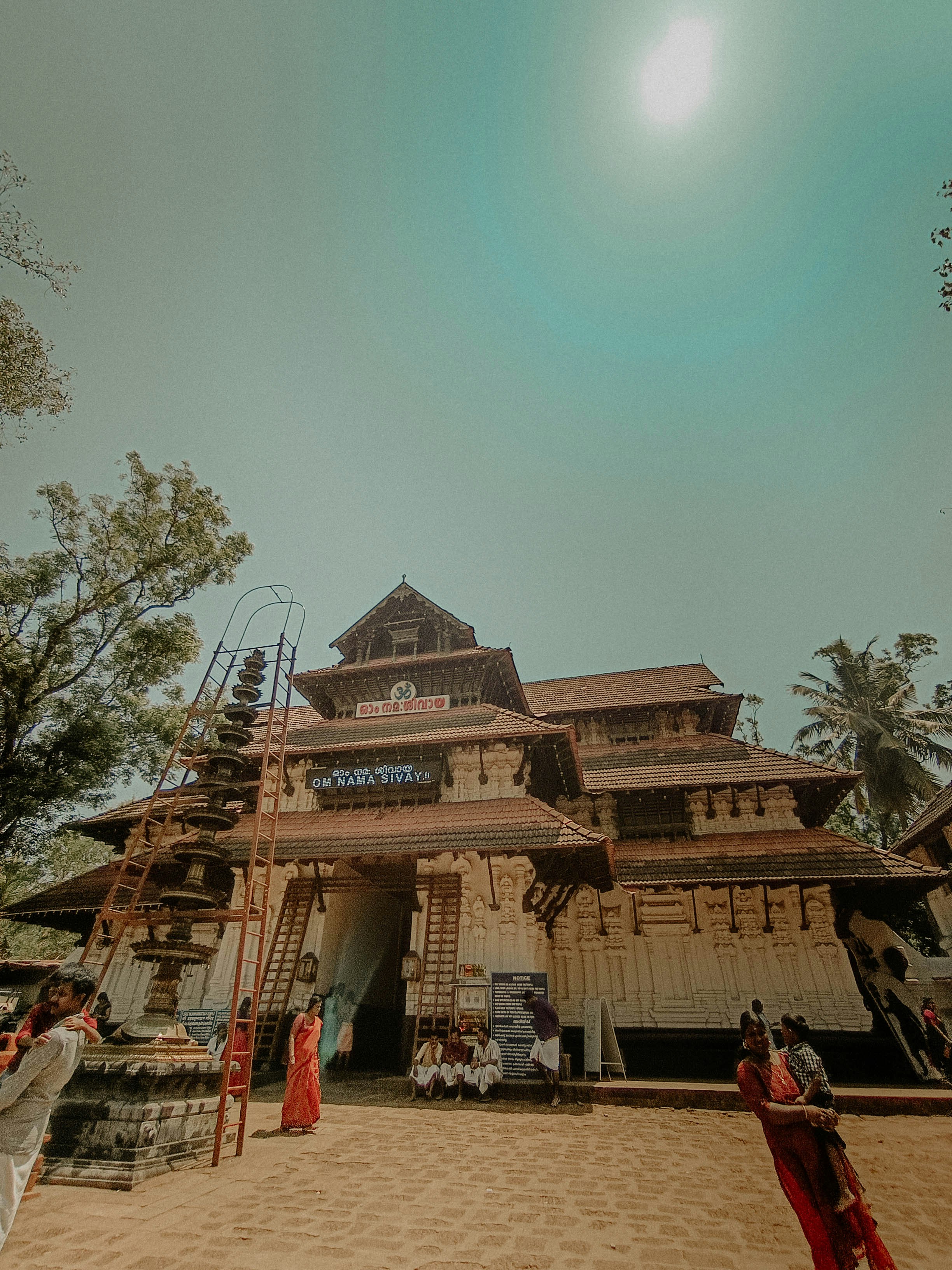 Old Temple Pediment and People: Sunrise at a Nineteenth-Century Shrine