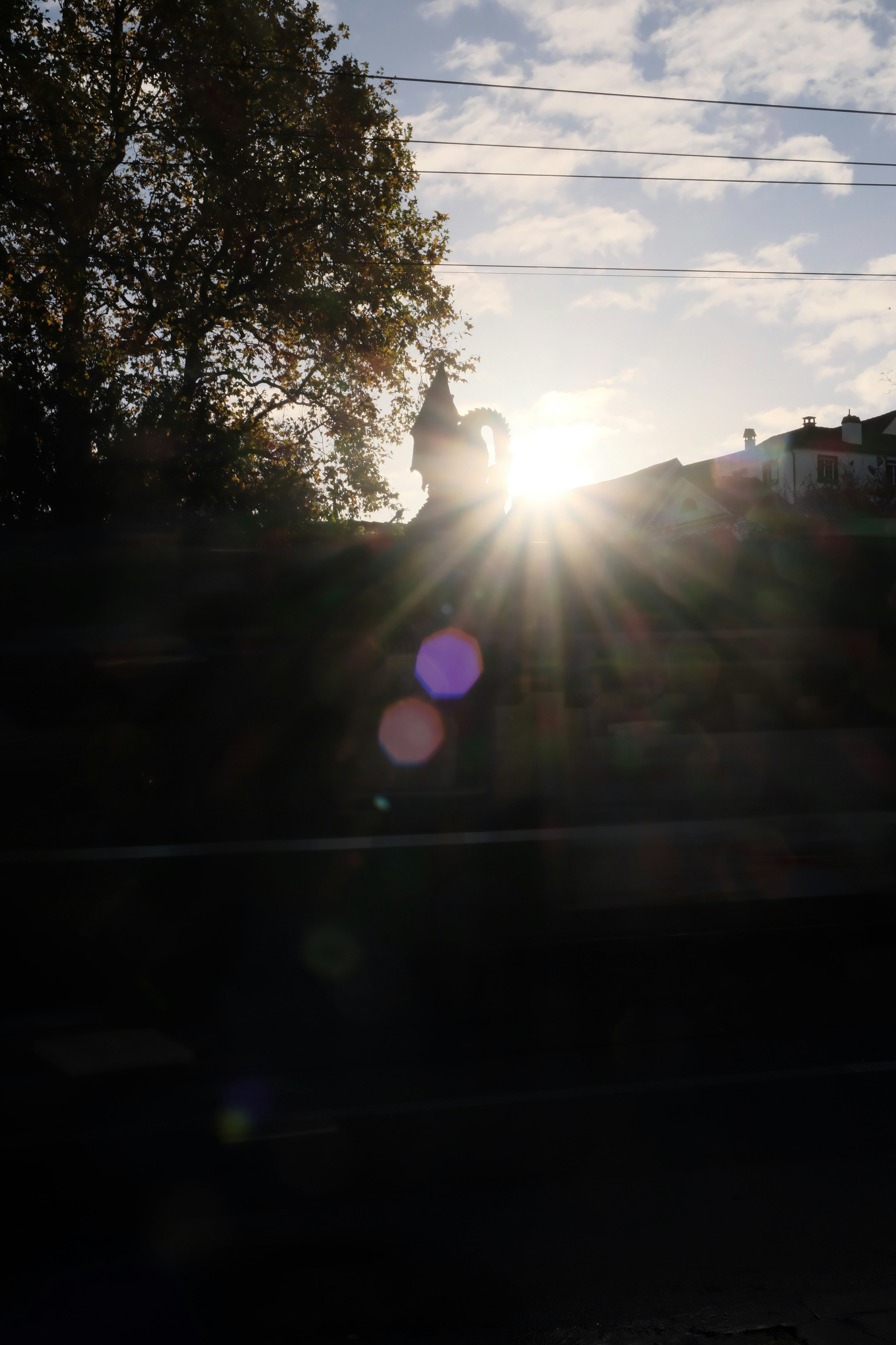 Sunburst Silhouette on a Quiet Hilltop