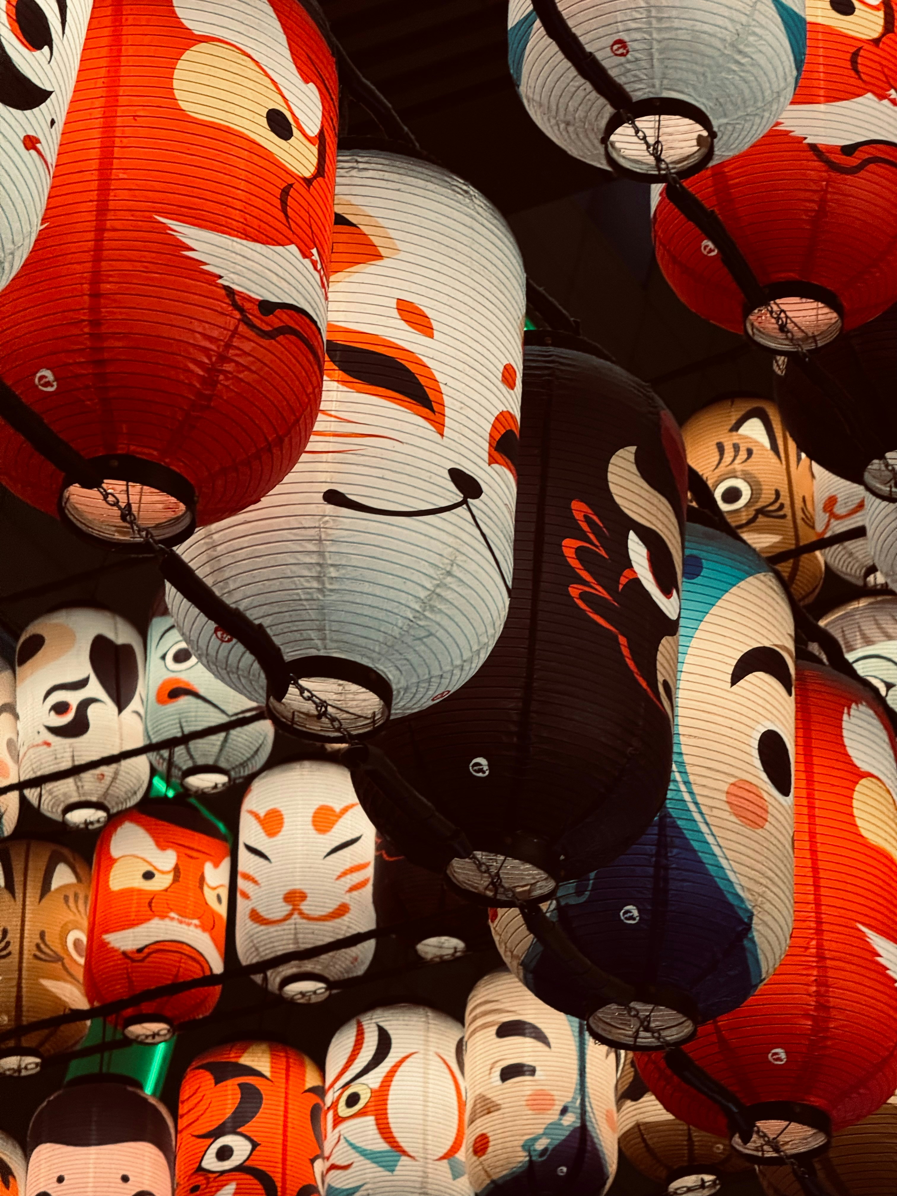 Lanterns in a Crescent of Color