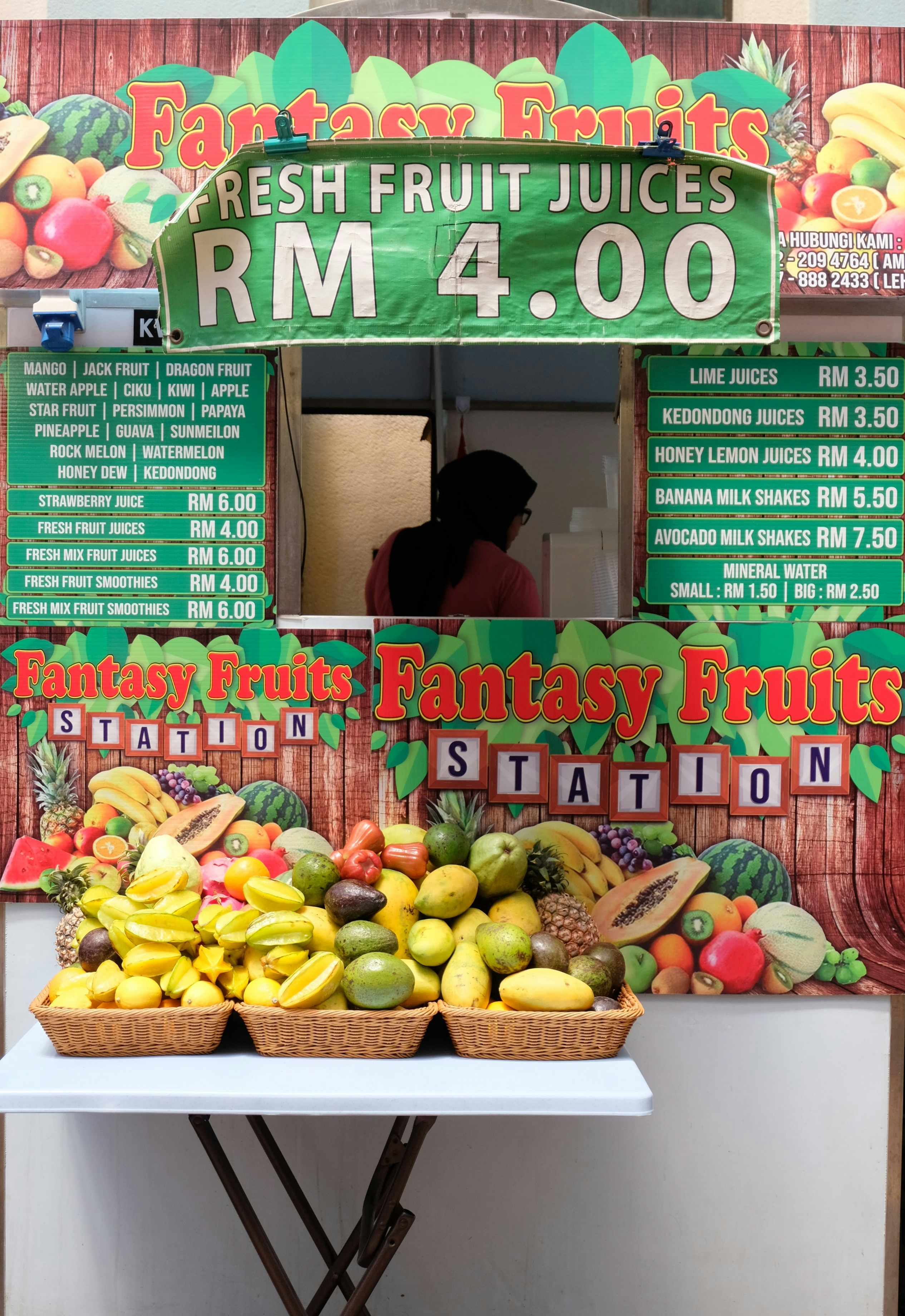 Bright Fruit Stall at Fantasy Fruits: A Colorful Market Window